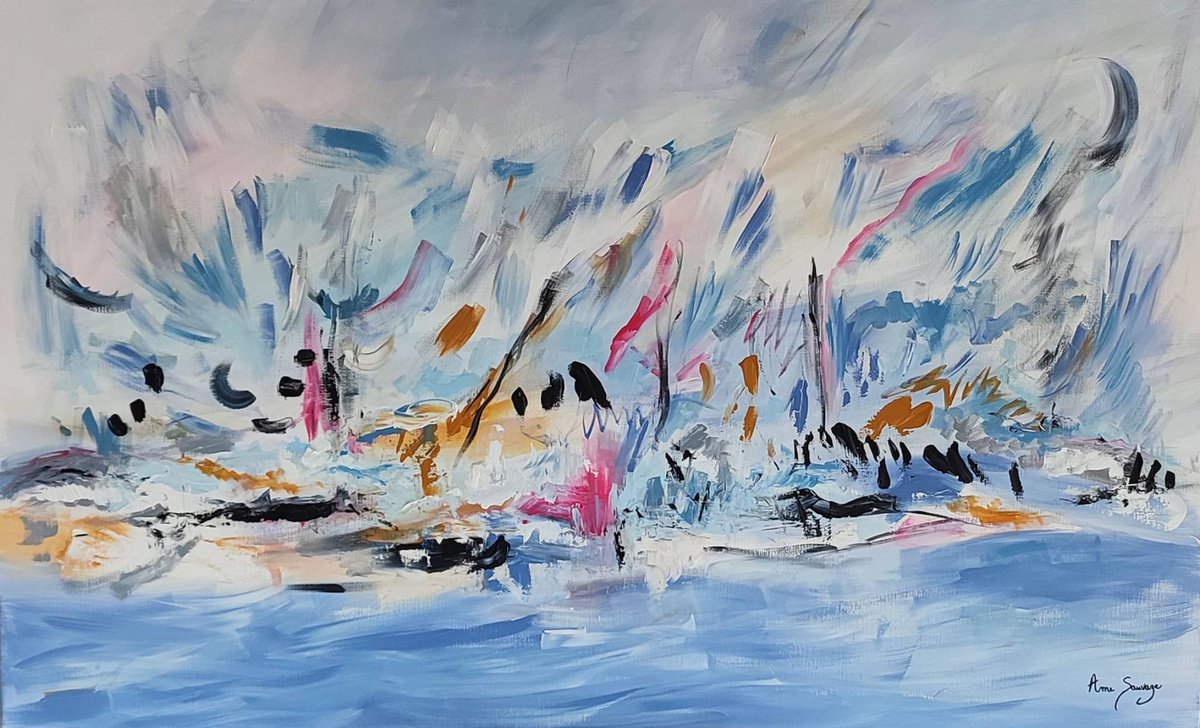 Un bout de sable dans la mer Acrylic painting by ÂME SAUVAGE | Artfinder