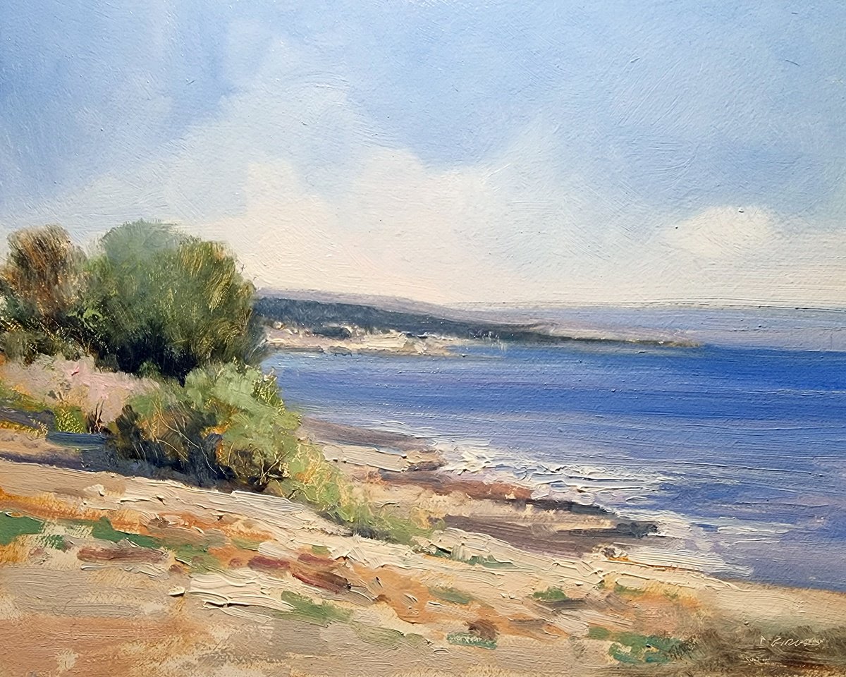 Mediterranean Seascape Oil painting by Pascal Giroud | Artfinder
