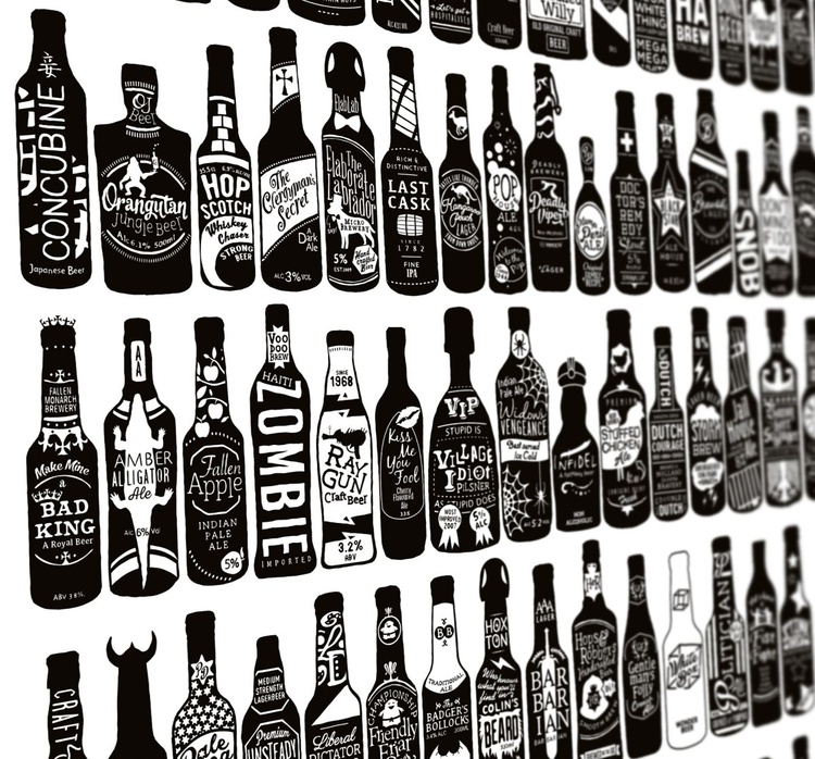 99 Bottles (Extra Large White) by Dex | Artfinder