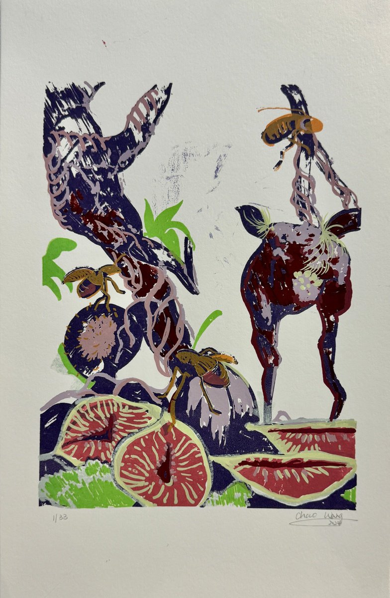 Figs and Insects Screenprint: Chao Wang | Artfinder