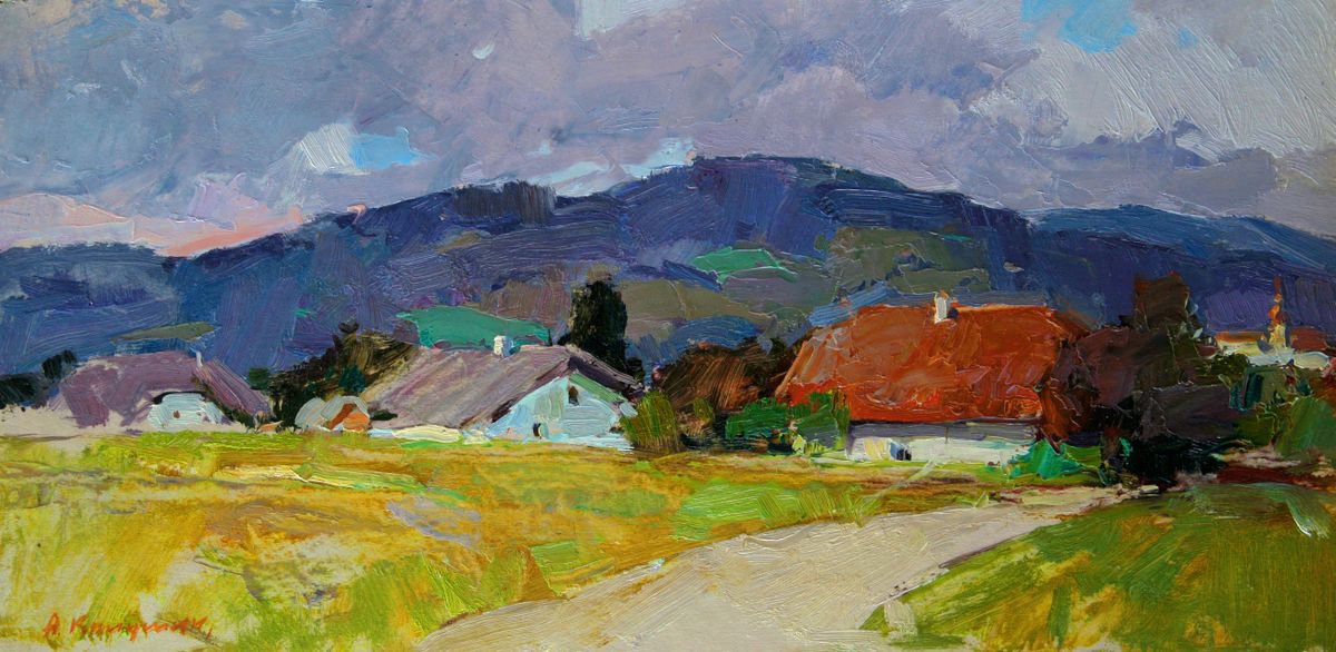 Austrian village Oil painting by Aleksandr Kryushyn | Artfinder