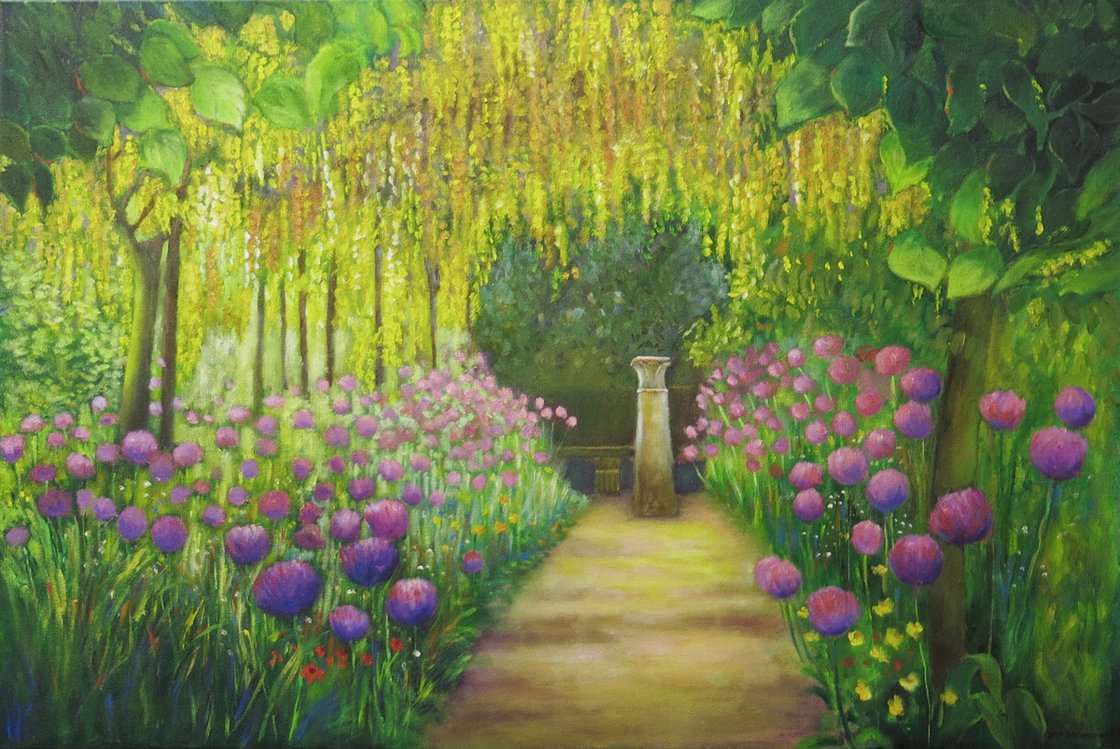 Laburnum Walk Oil painting: Maureen Greenwood | Artfinder