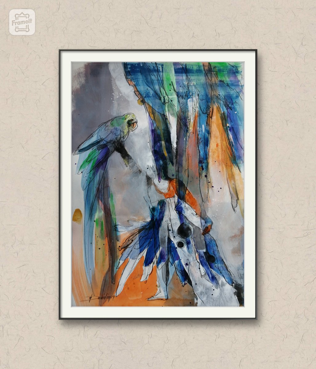 Dreamcatcher of wings Mixed-media painting: Olga David | Artfinder