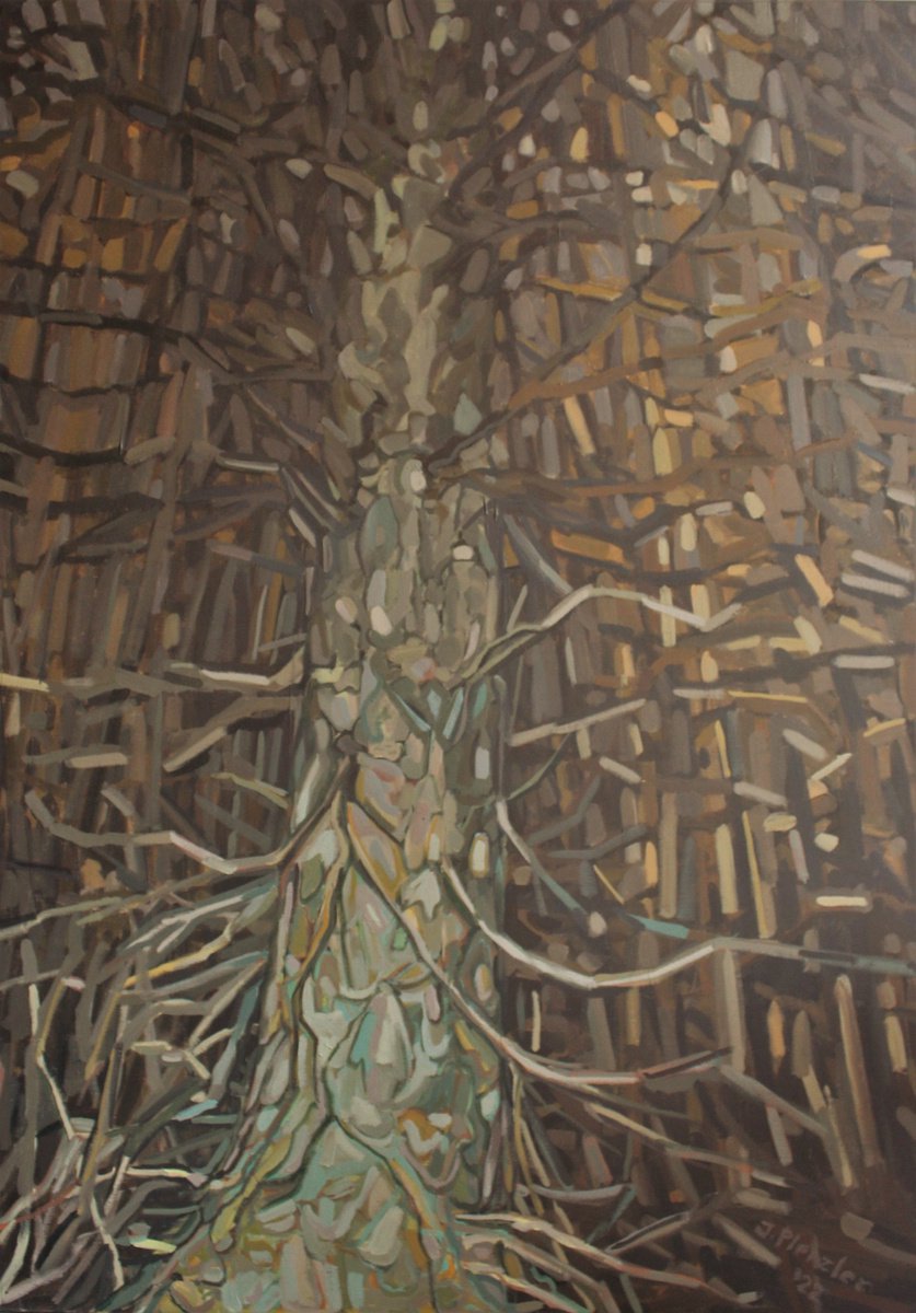 Disappearing tree Acrylic painting by Joanna Plenzler | Artfinder