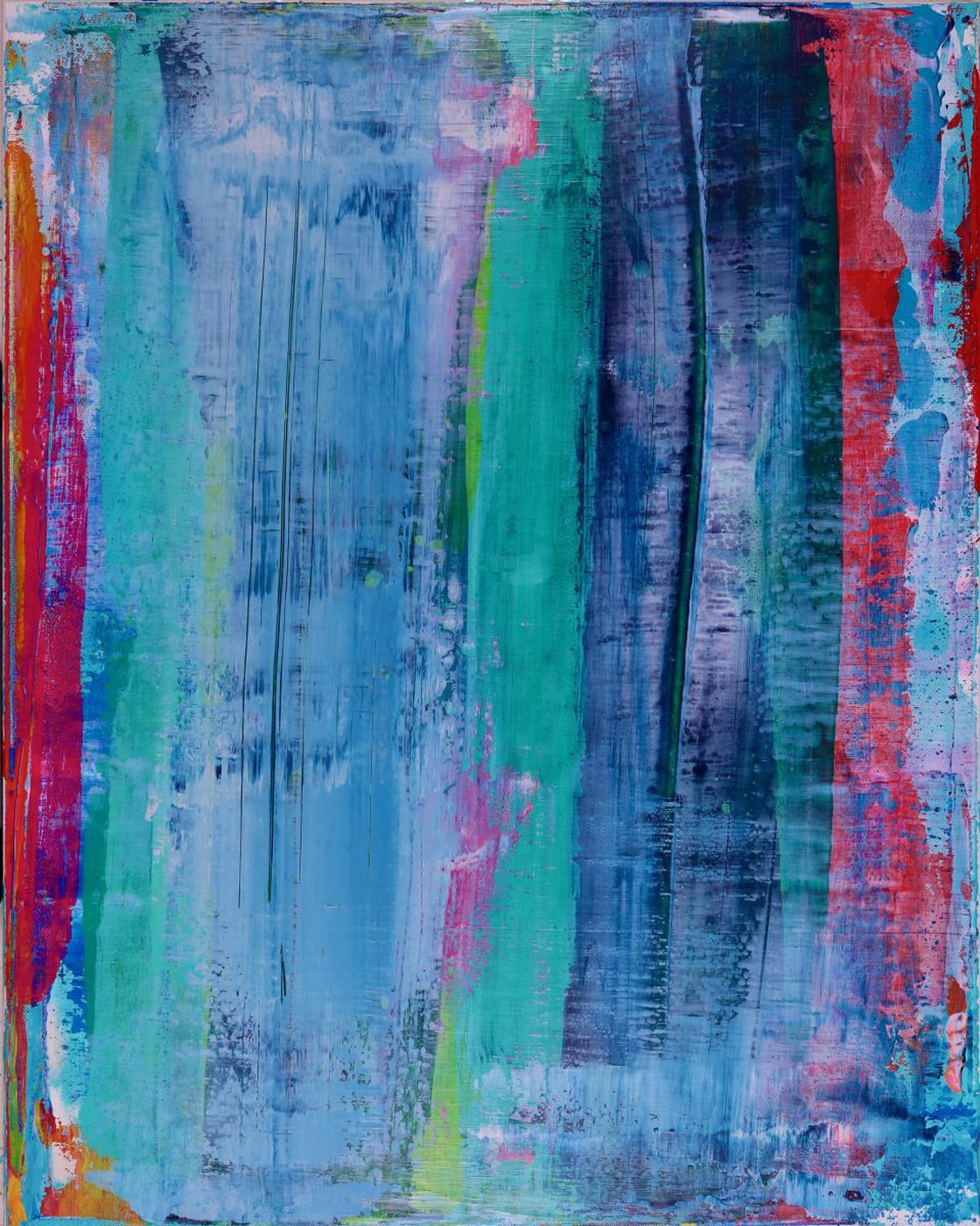 Diptych - Interrupted Blue Sky Colorfield - 81 x 51 cm Acrylic painting ...