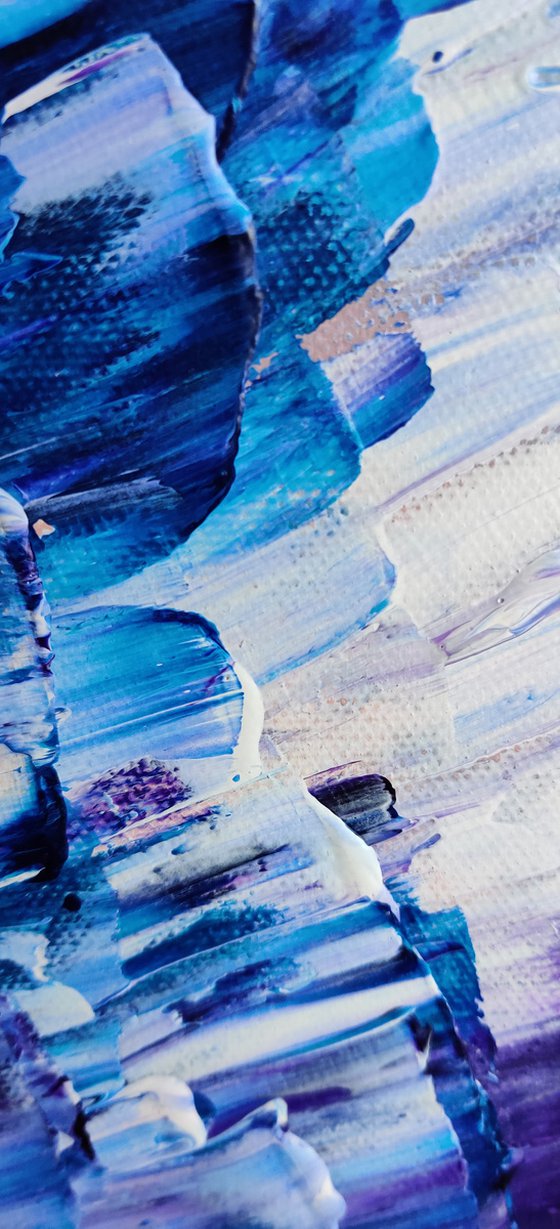 "40 shades of blue " Acrylic painting by Marina Kusraeva | Artfinder