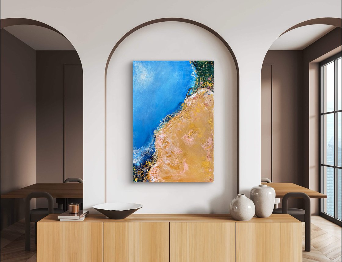 Abstract #Coastal Reverie N1 Acrylic painting: Maiia Axton | Artfinder