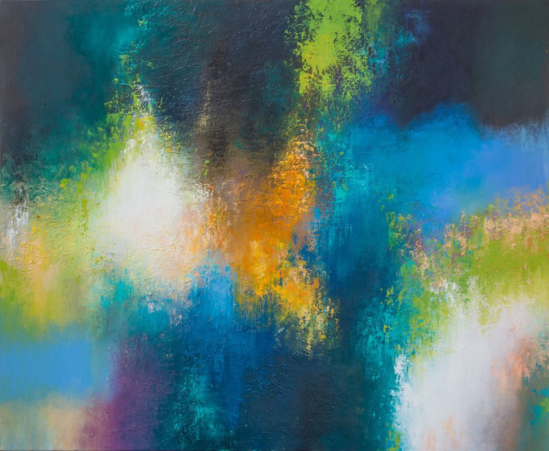 Orange Kaizen Oil painting: Paul Hillary | Artfinder