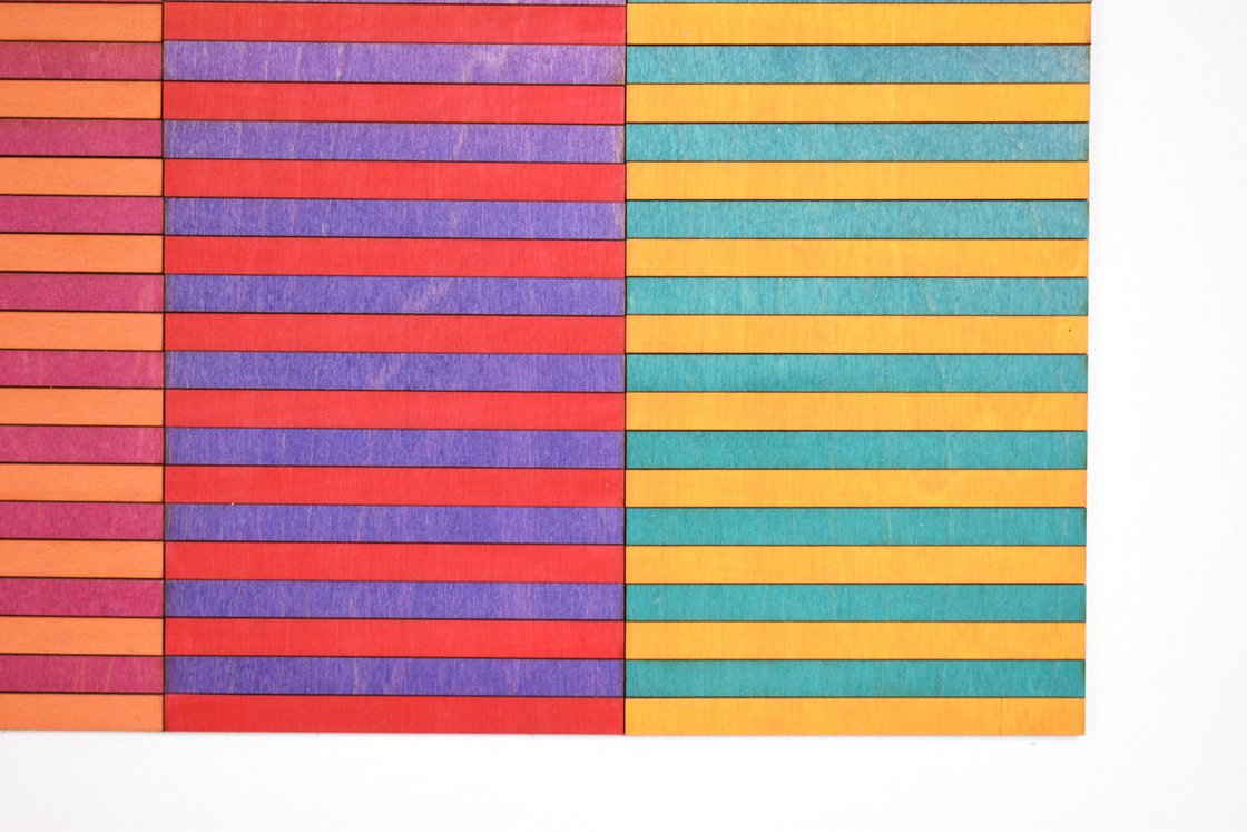 Five Panel Ombre Stripe Colour Study Mixed-media painting by Amelia ...