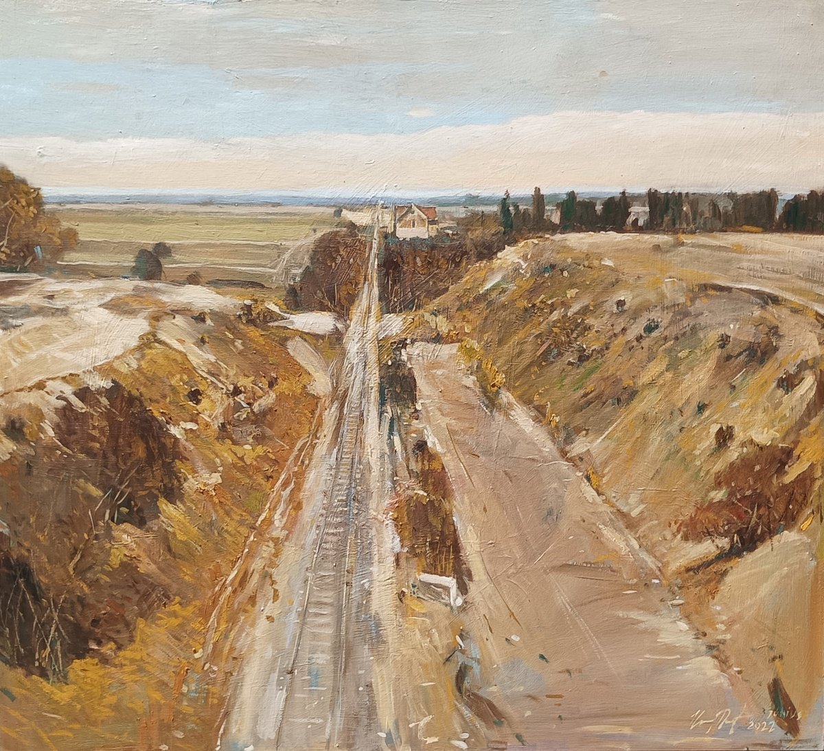 Railway memory Oil painting: Róbert Kormos | Artfinder