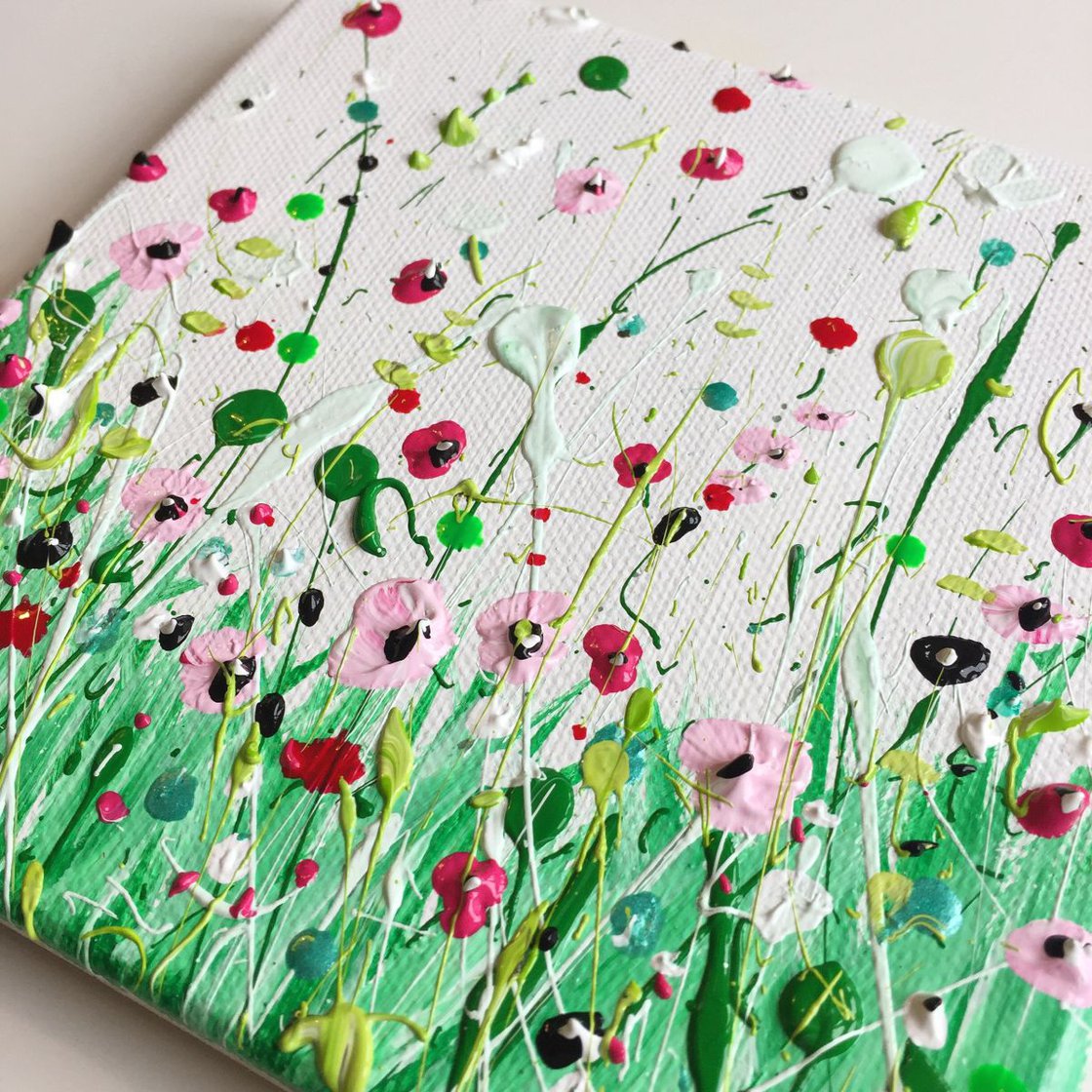 Little Meadow Acrylic painting by Charlotte Anna Reed HAPPY ART | Artfinder