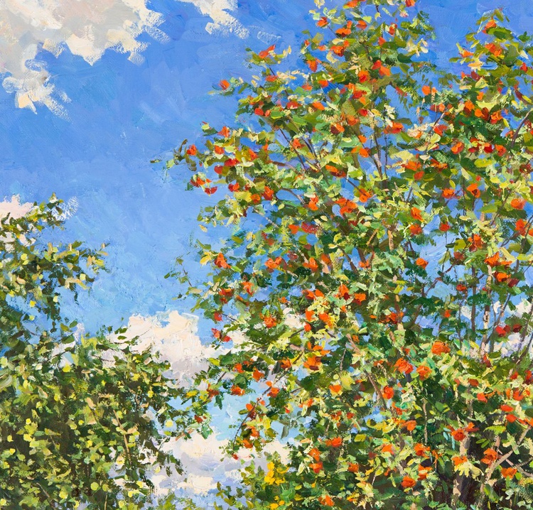 Rowan Tree Oil painting by Igor Barkhatkov | Artfinder