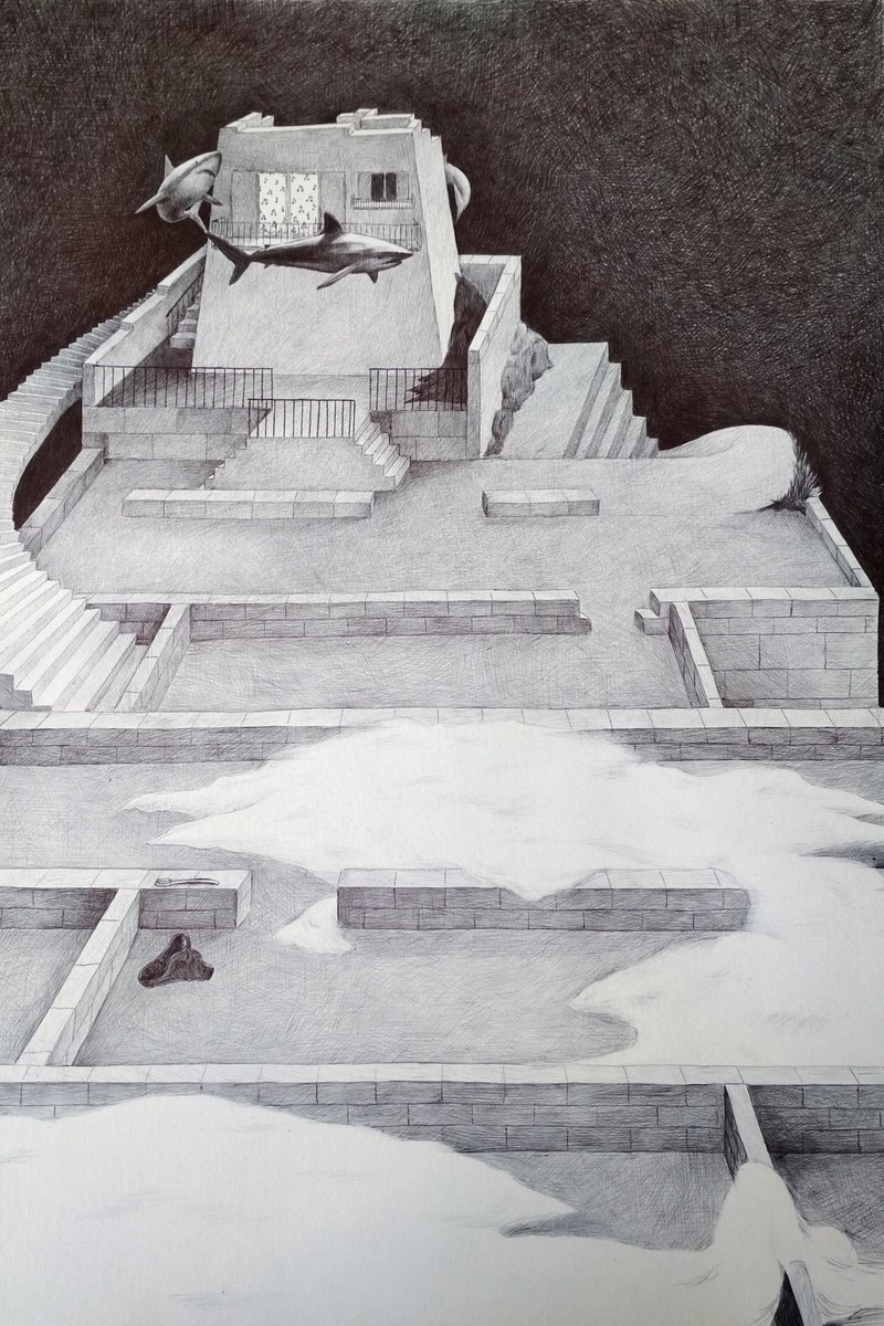 Maze dream Ink drawing: Andromachi Giannopoulou | Artfinder