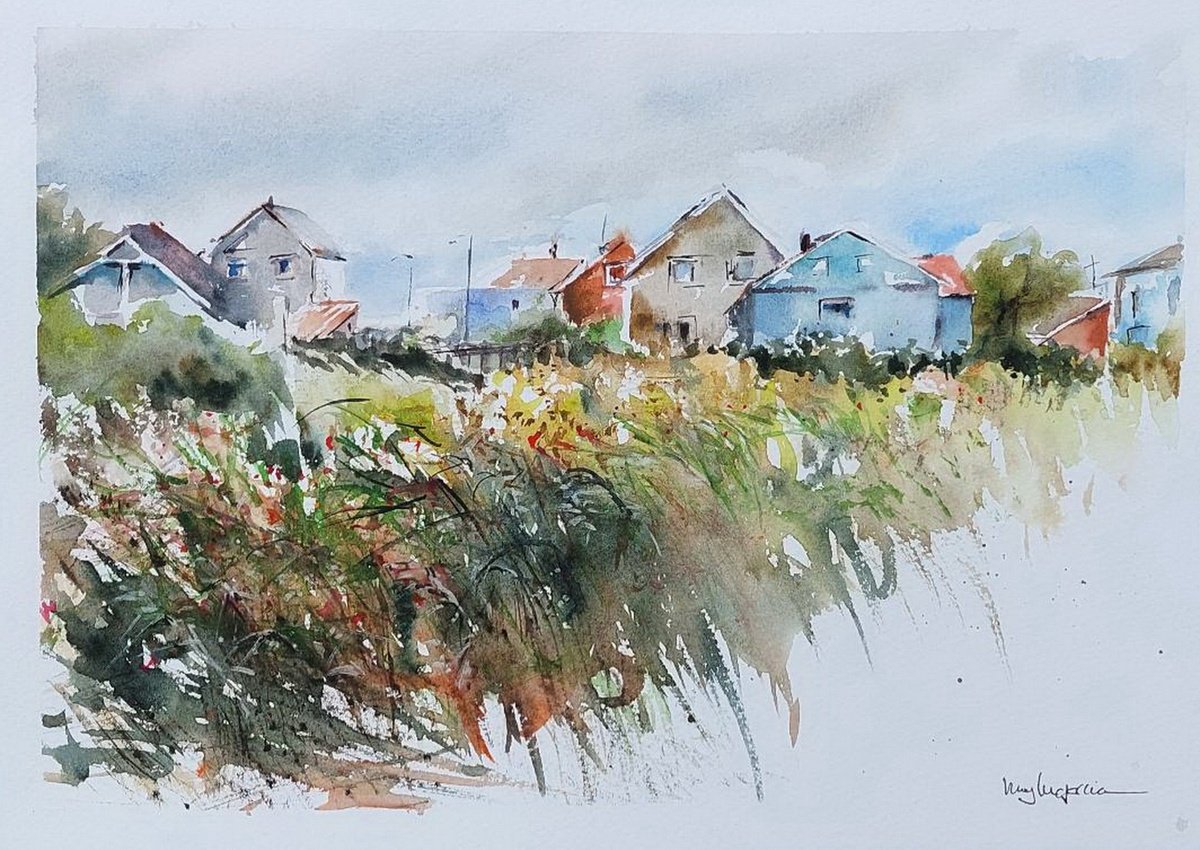 MOLDE, NORWAY Watercolour: Maylu García | Artfinder