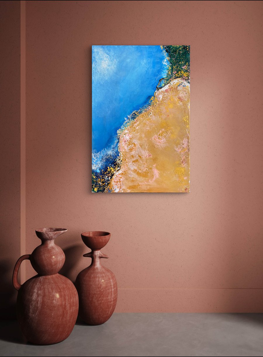 Abstract #Coastal Reverie N1 Acrylic painting: Maiia Axton | Artfinder
