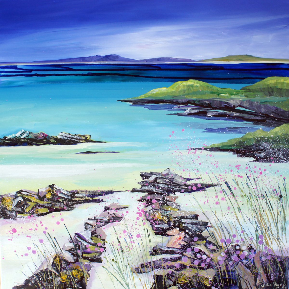 Summers Day at Sanna Bay Acrylic painting: Julia Rigby | Artfinder