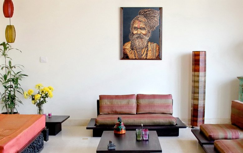 Indian Jogi ( Sadhu) Mixed-media painting: MILIS Pyrography | Artfinder