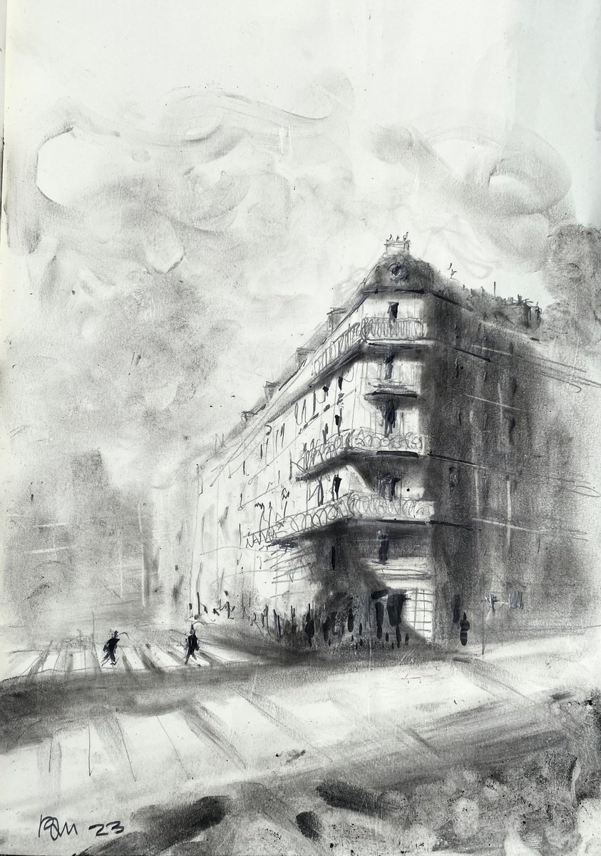 Paris….. Pencil drawing: Paul Mitchell | Artfinder
