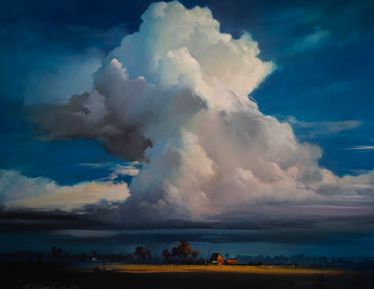 A House Beneath the Brooding Cloud Oil painting: Sergei Yatsenko ...