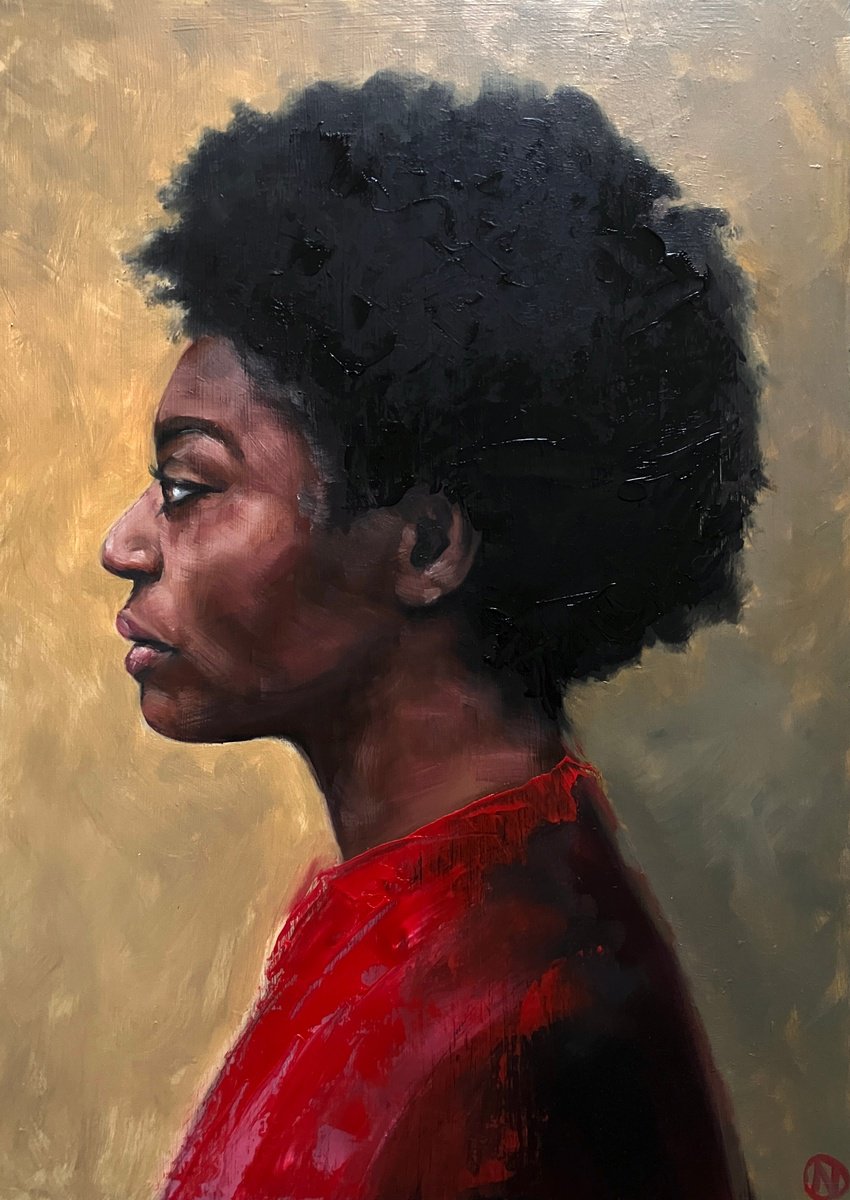 Afro Oil painting by Peter Campbell Saunders | Artfinder