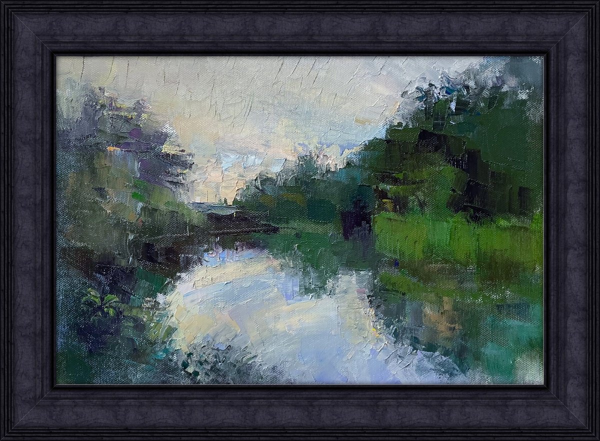 Original Oil Painting - Devon Lake by Alexandra Morris