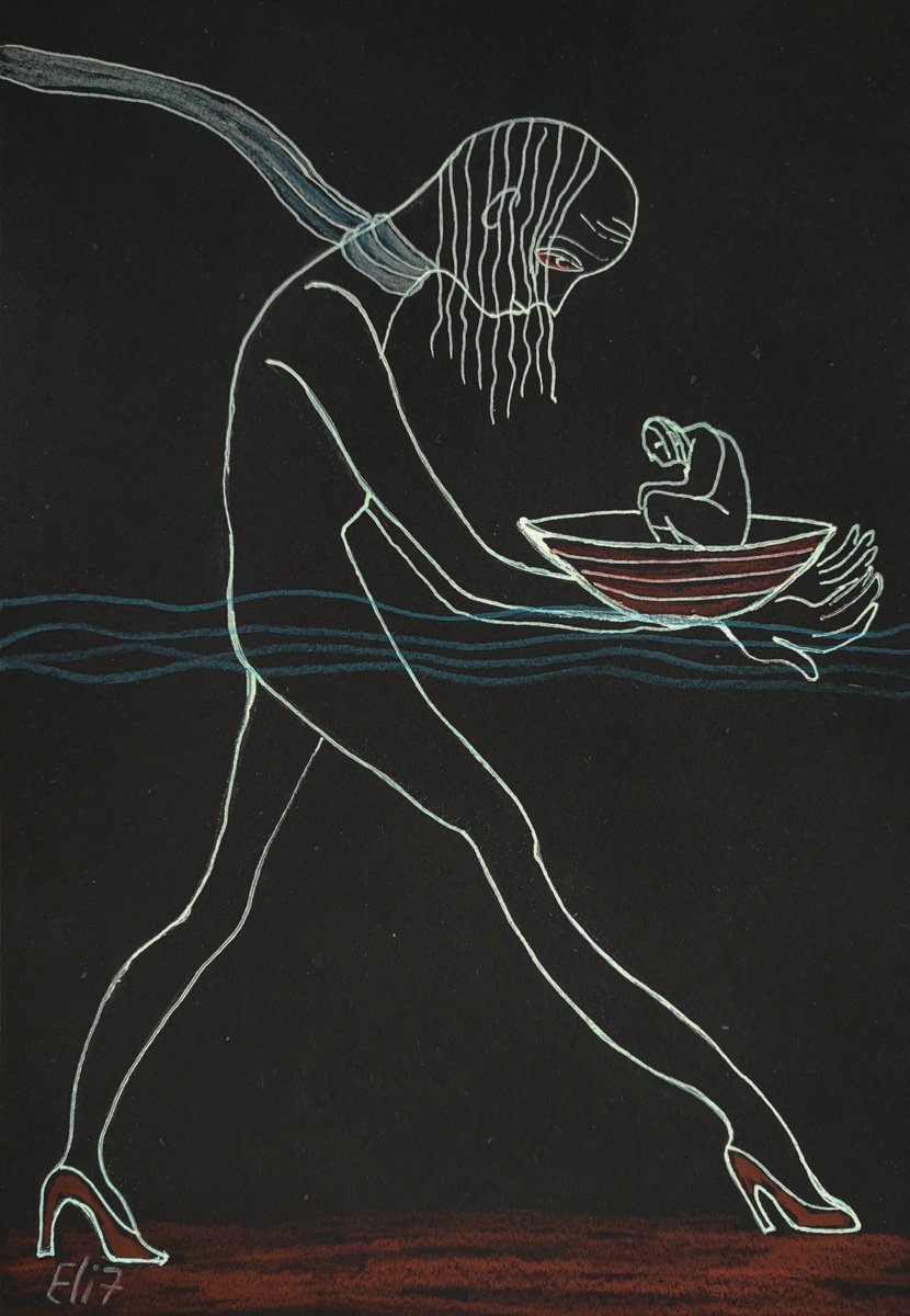 RIVER of TIME Drawing: Elisheva Nesis | Artfinder