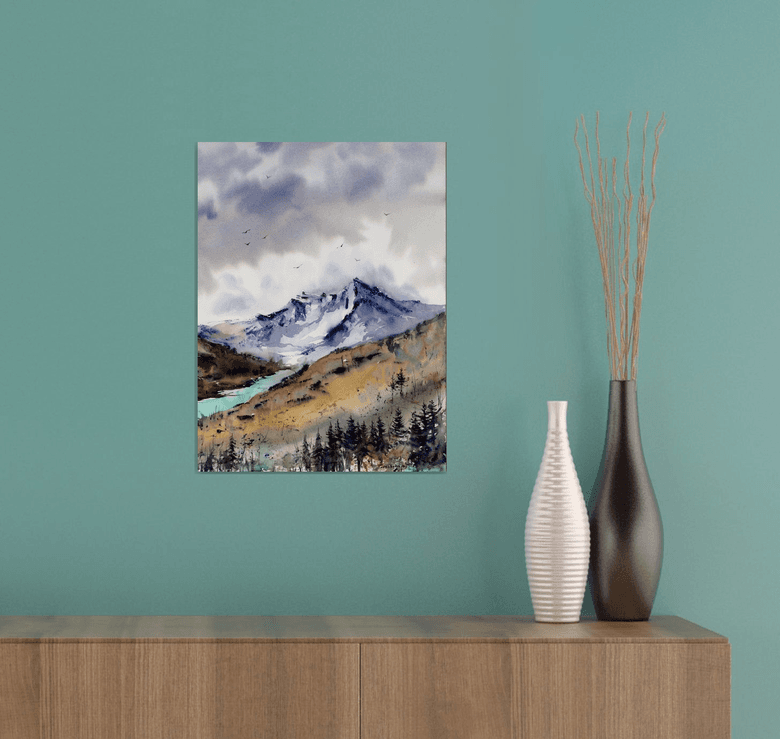 Mountain river #17 Watercolour: Eugenia Gorbacheva | Artfinder