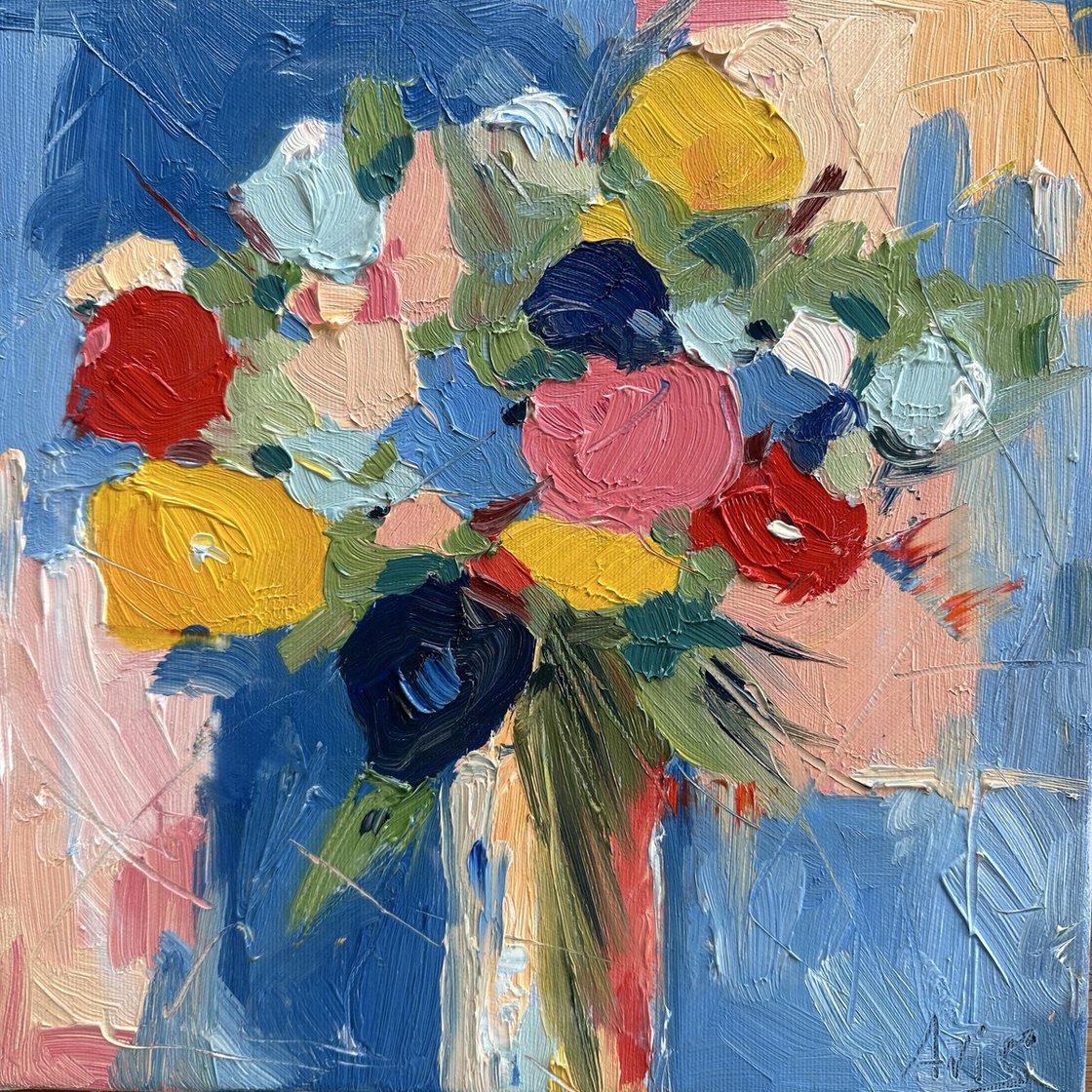 Soft Floral Abstract Oil painting: Irina Anis | Artfinder