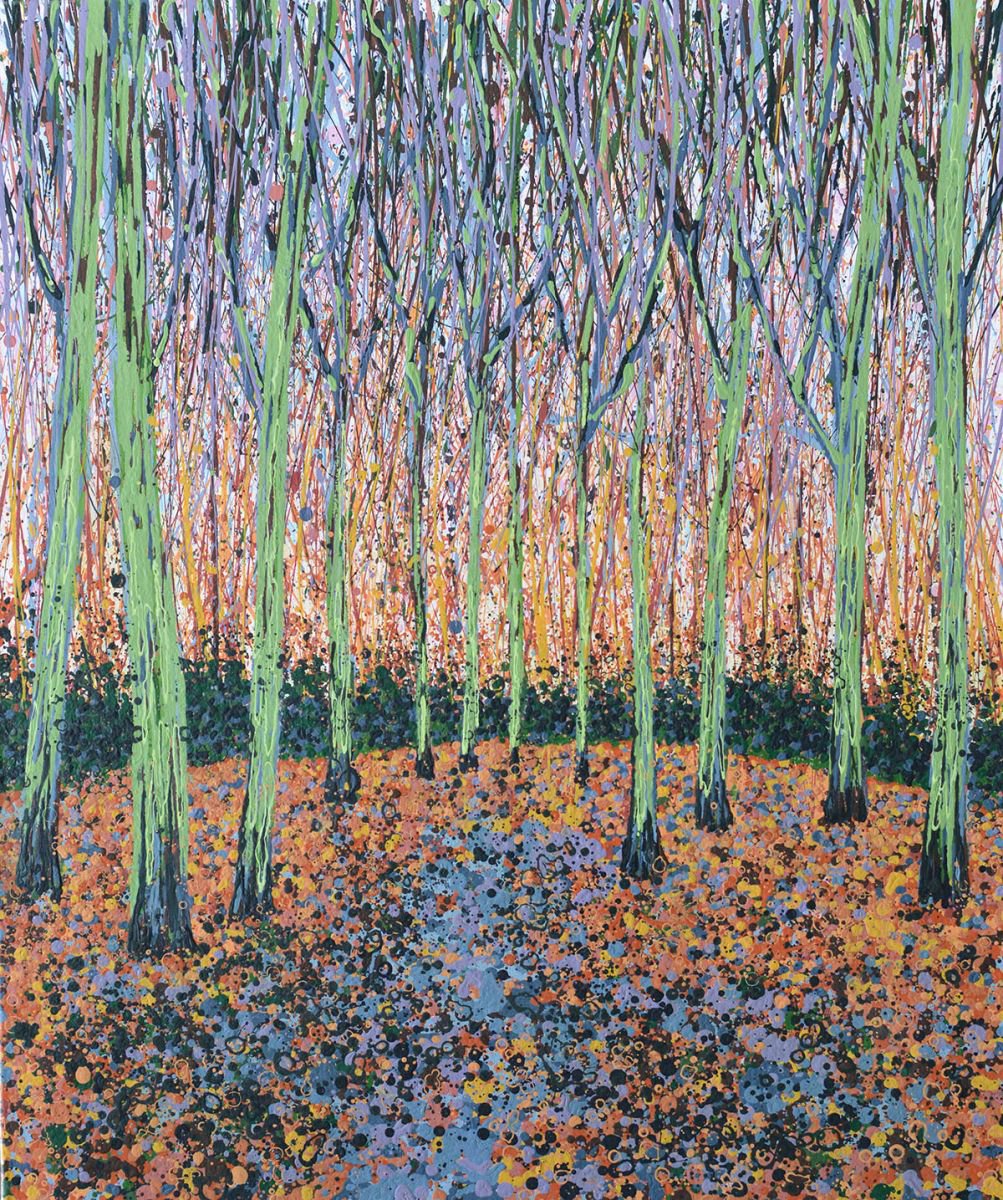 January Trees II Acrylic painting: Angelique Hartigan | Artfinder