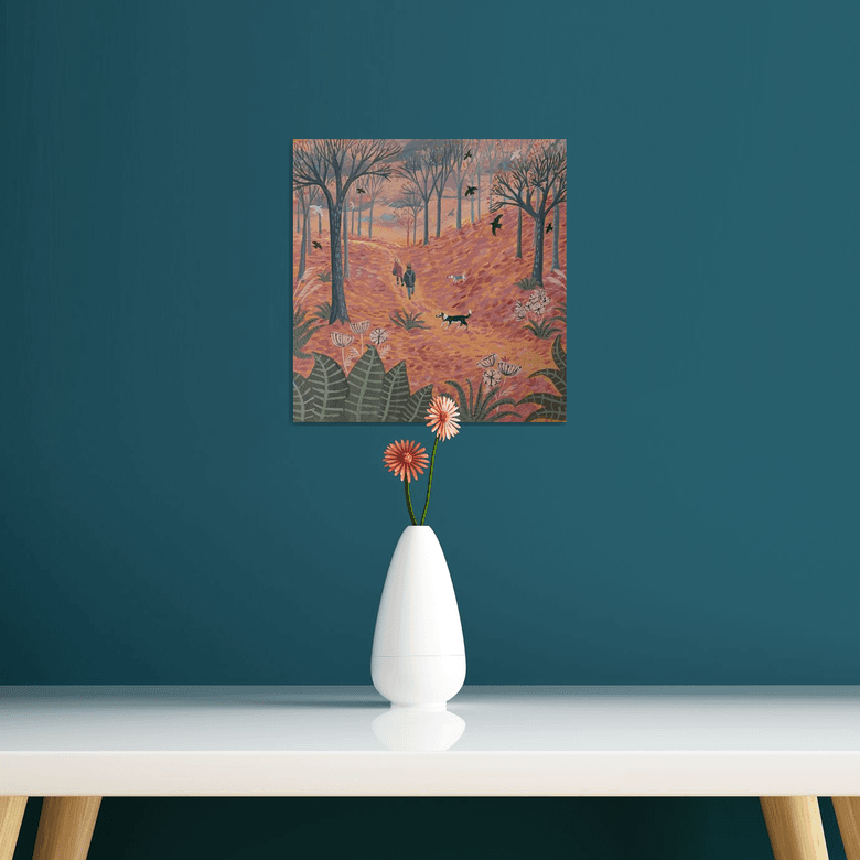 Original Acrylic Painting - Walking in the Forest by Mary Stubberfield