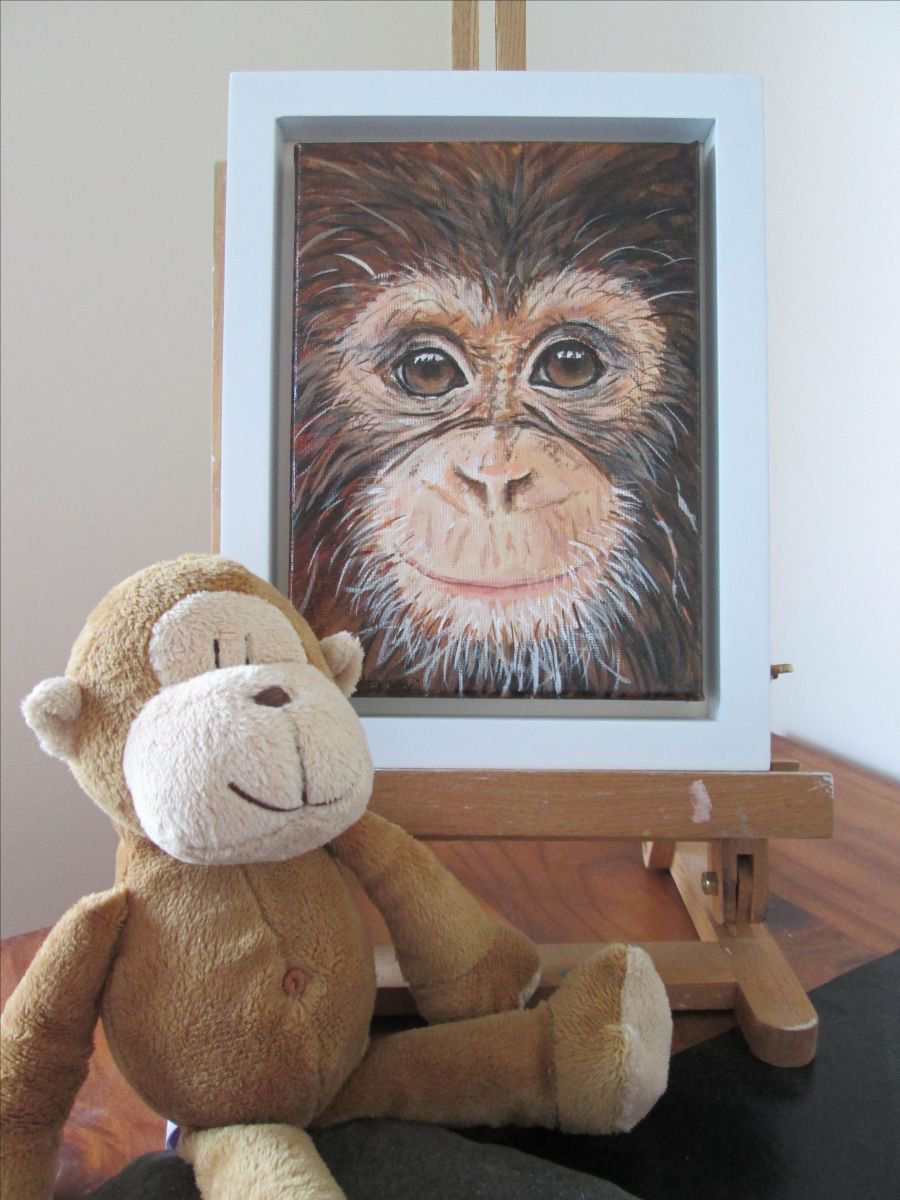 Monkey Acrylic painting: MARJANSART | Artfinder