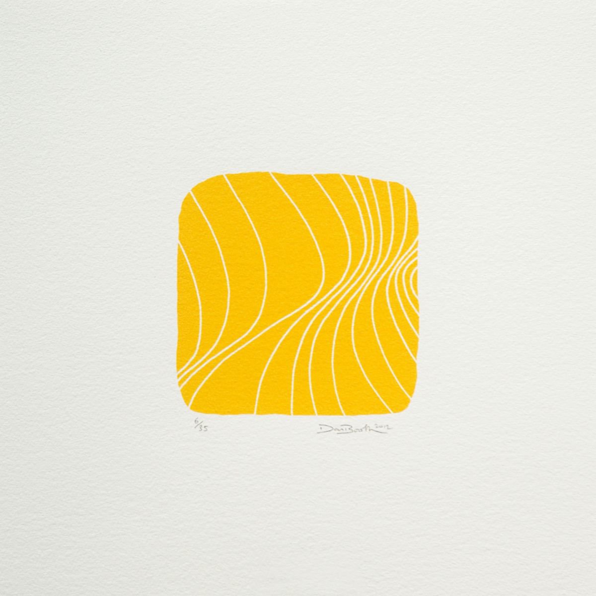 Bright Wave in Yellow Screenprint: Dan Booth | Artfinder