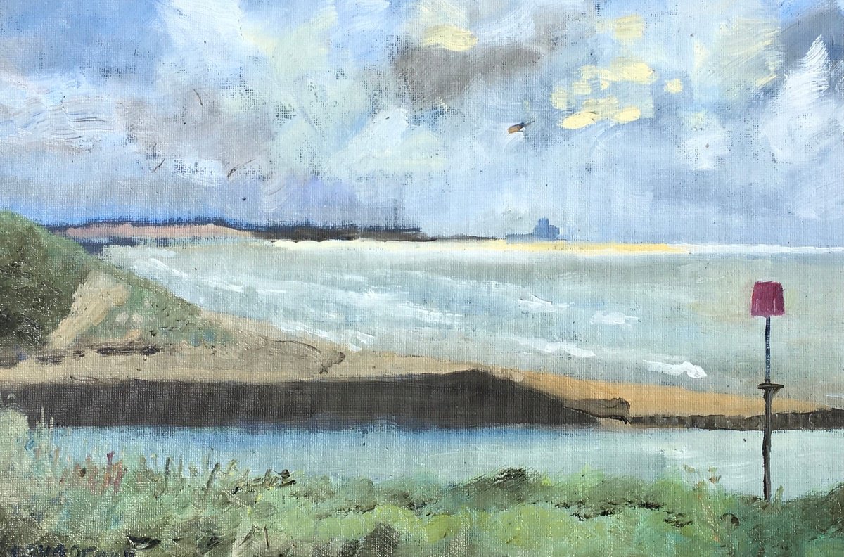 Rye Harbour mouth, Oil painting: Julian Lovegrove Art | Artfinder