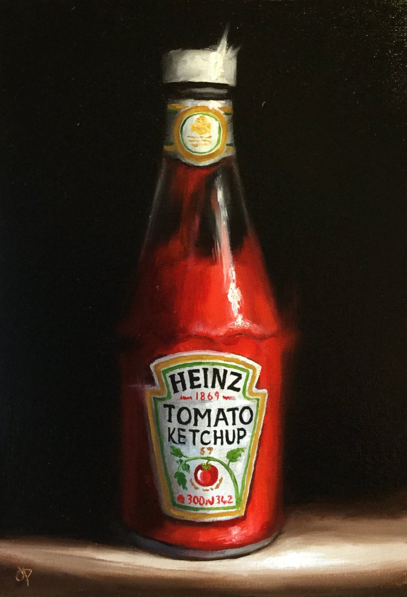 Tomato Ketchup #5 still life Oil painting by Jane Palmer Art | Artfinder