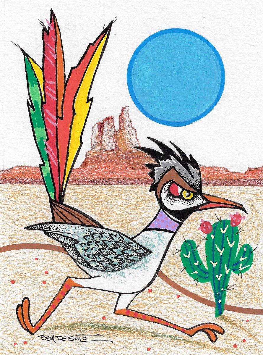 Roadrunner Drawing: Ben De Soto | Artfinder