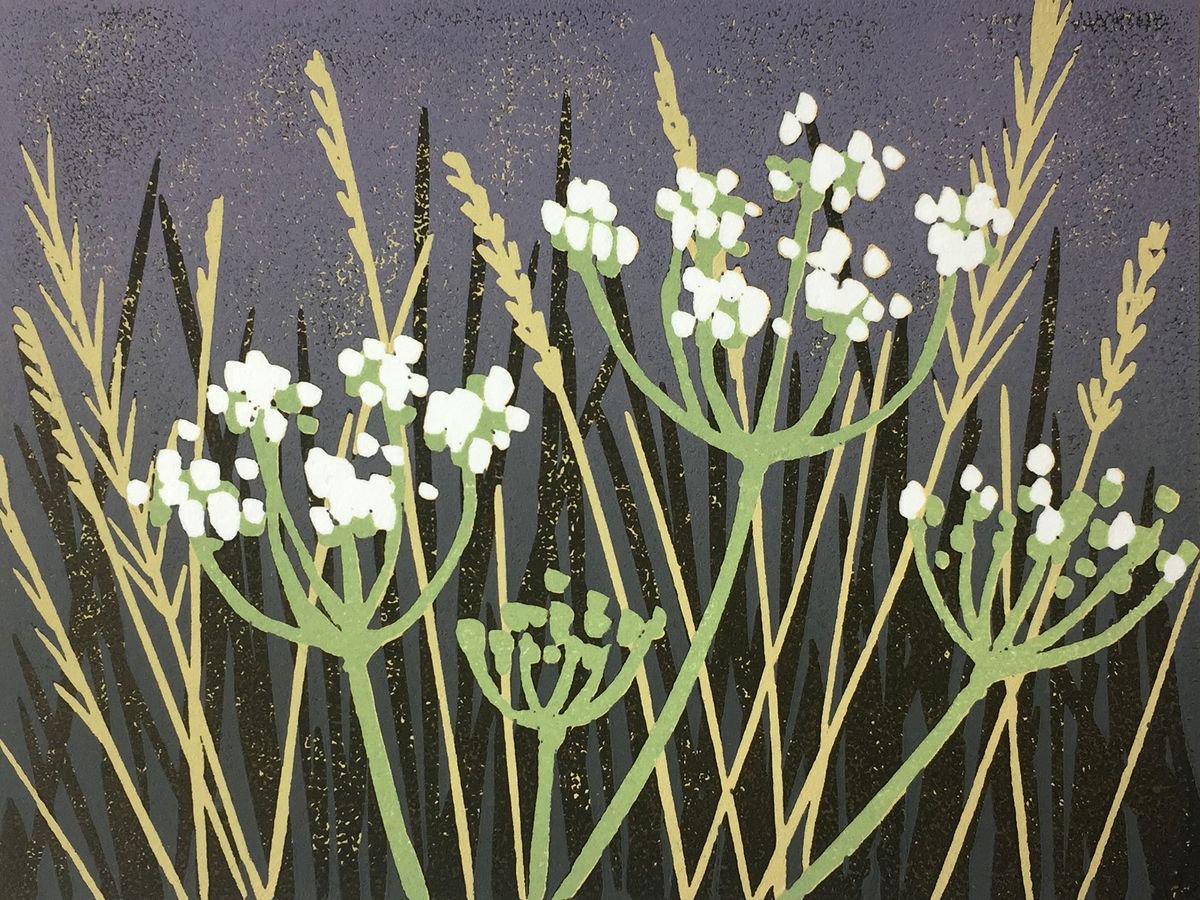 Mini Grasses and Parsley Linocut by Alexandra Buckle | Artfinder