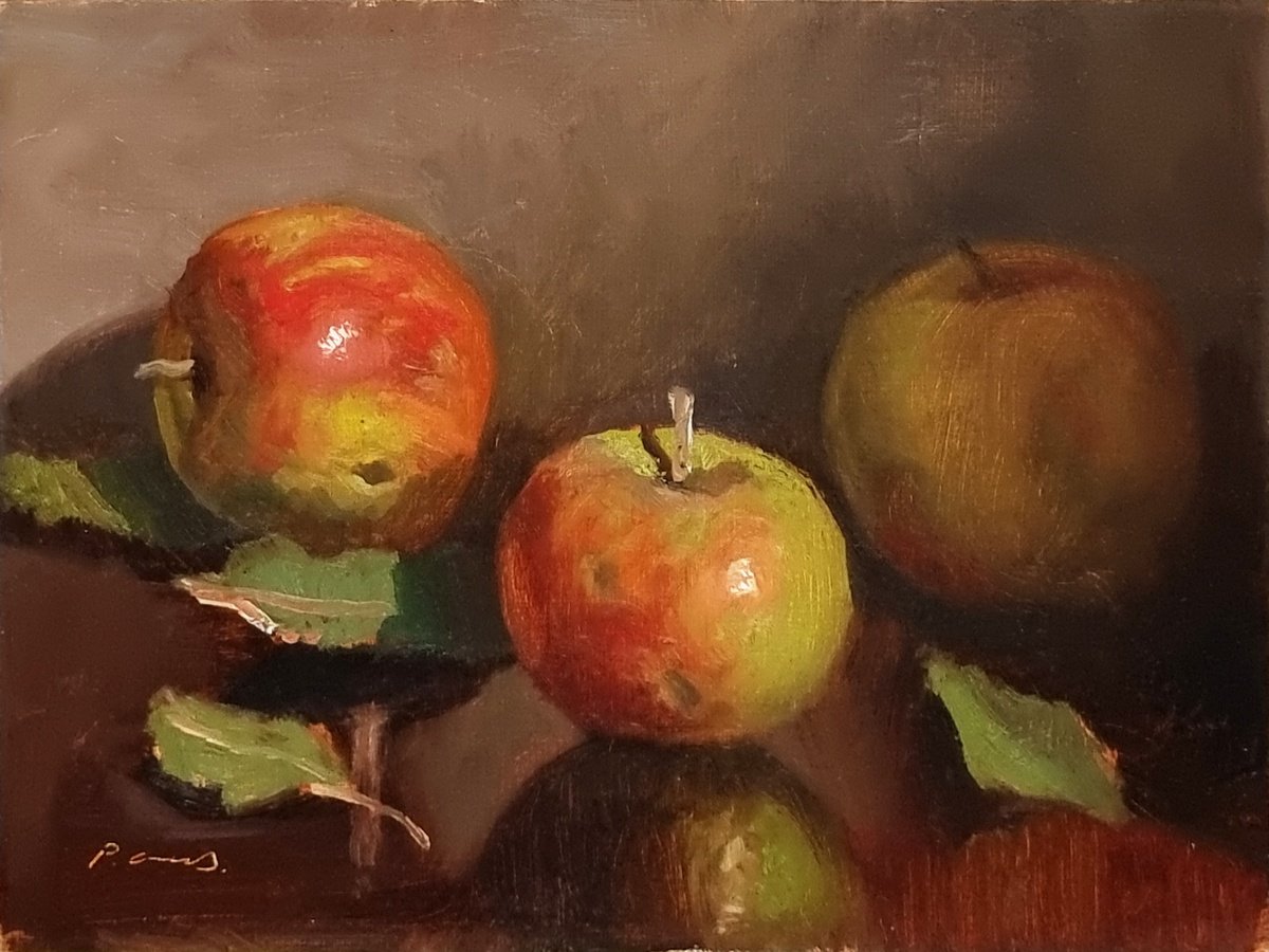 Three Apples Oil painting by Pascal Giroud | Artfinder