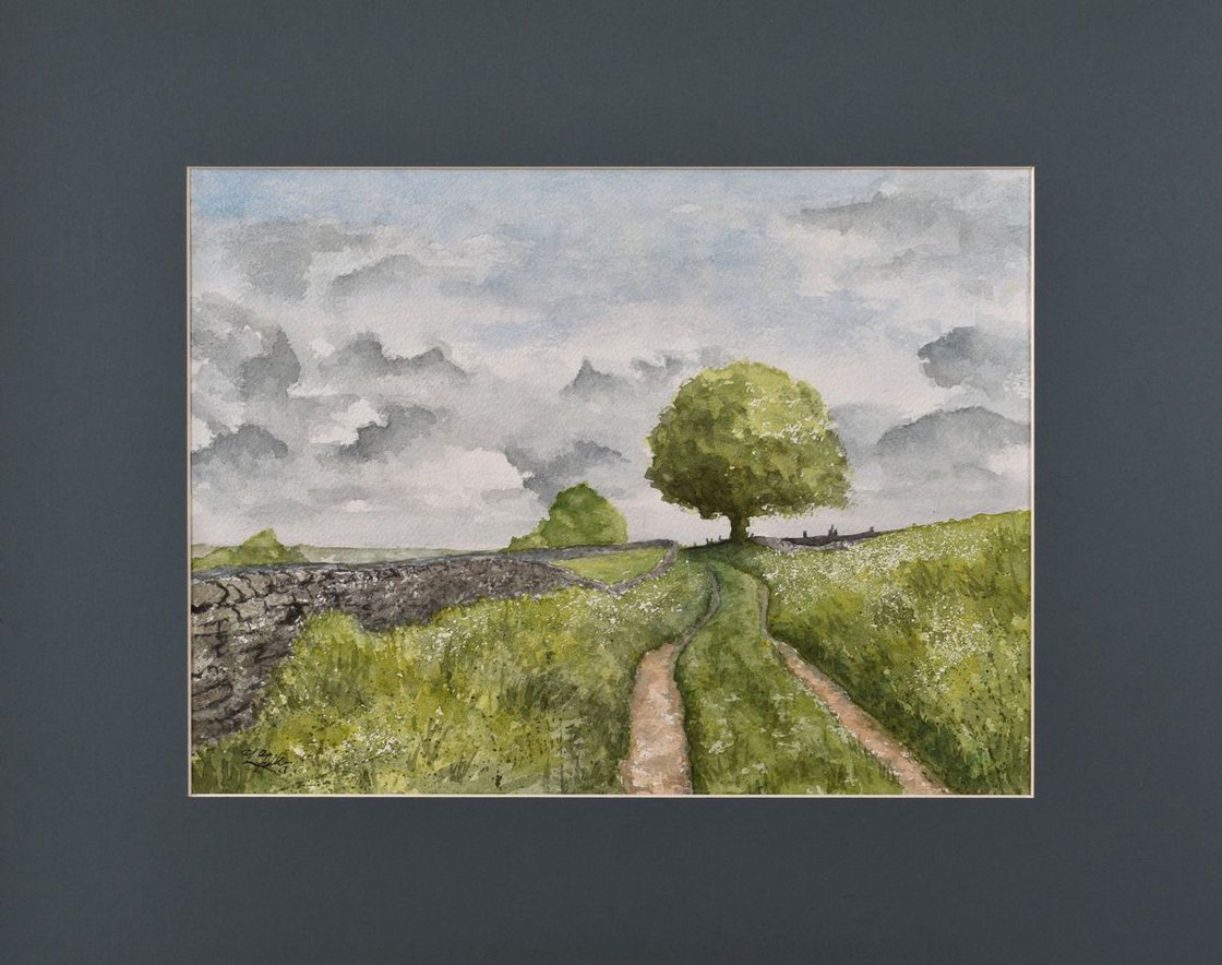 Cow Parsley Lane Watercolour by Lee Fidler | Artfinder