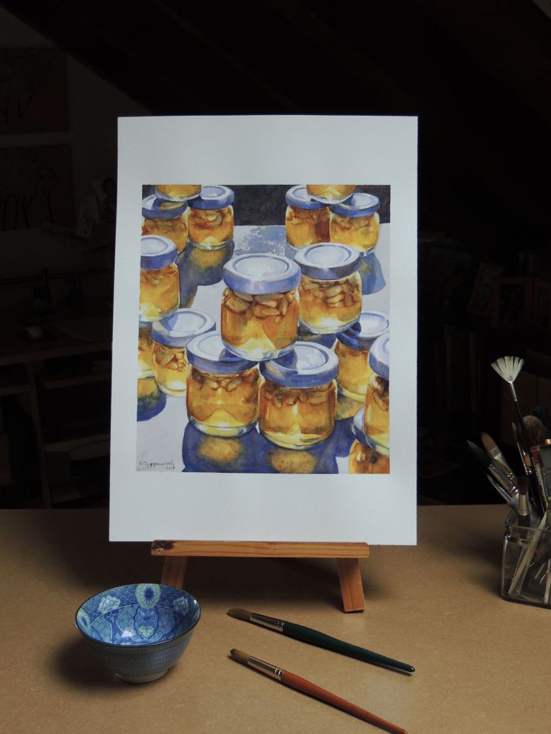 Pergamon honey Painting by Krystyna Szczepanowski | Artfinder