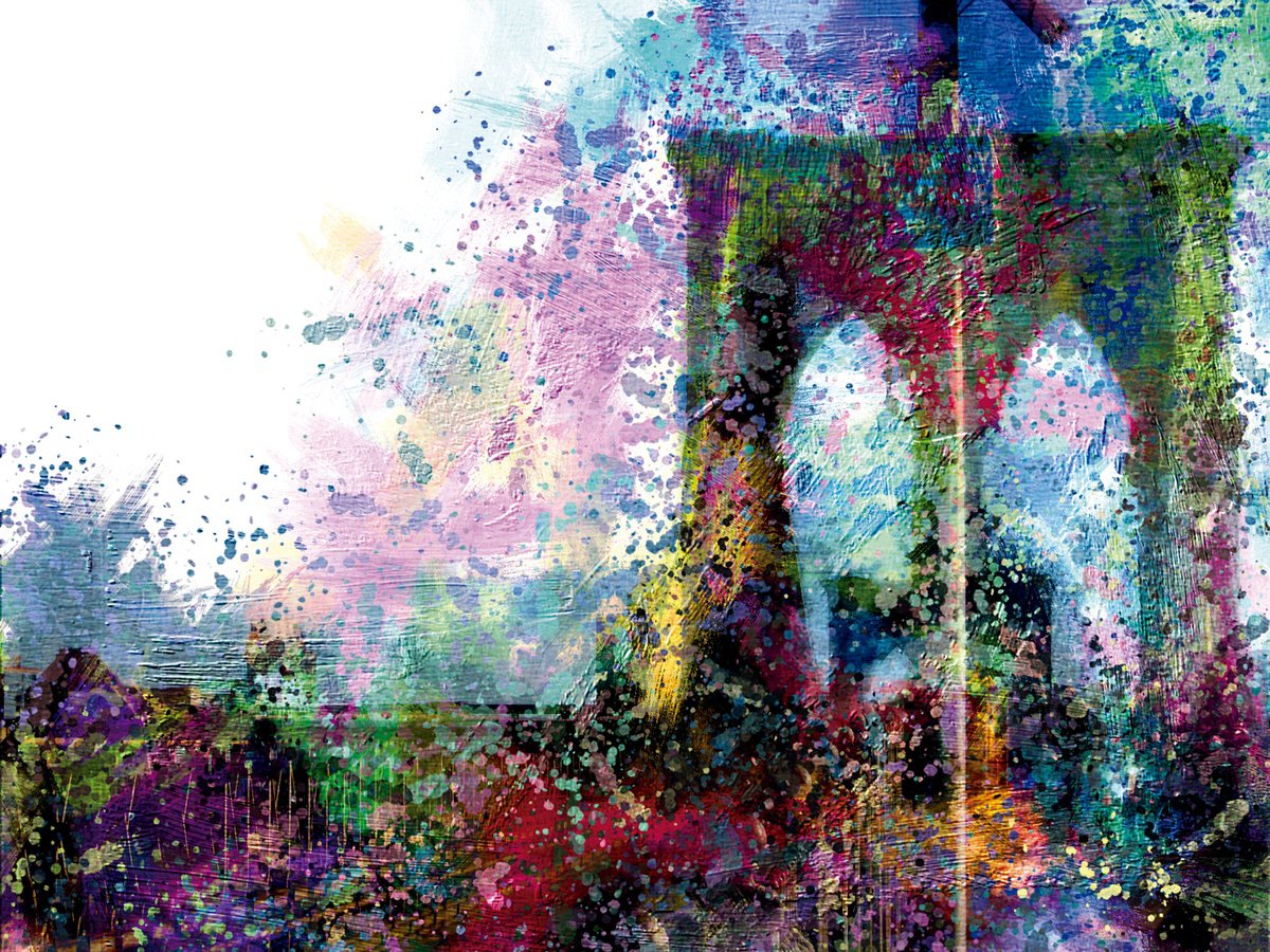 Gotas Brooklyn bridge Digital Art: Javier Diaz | Artfinder