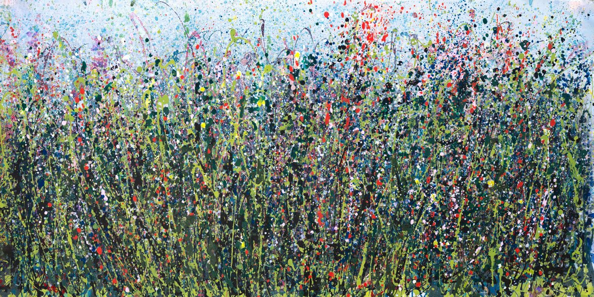 Whispers of Pollock Meadow Mixed-media painting: Lena Owens | Artfinder