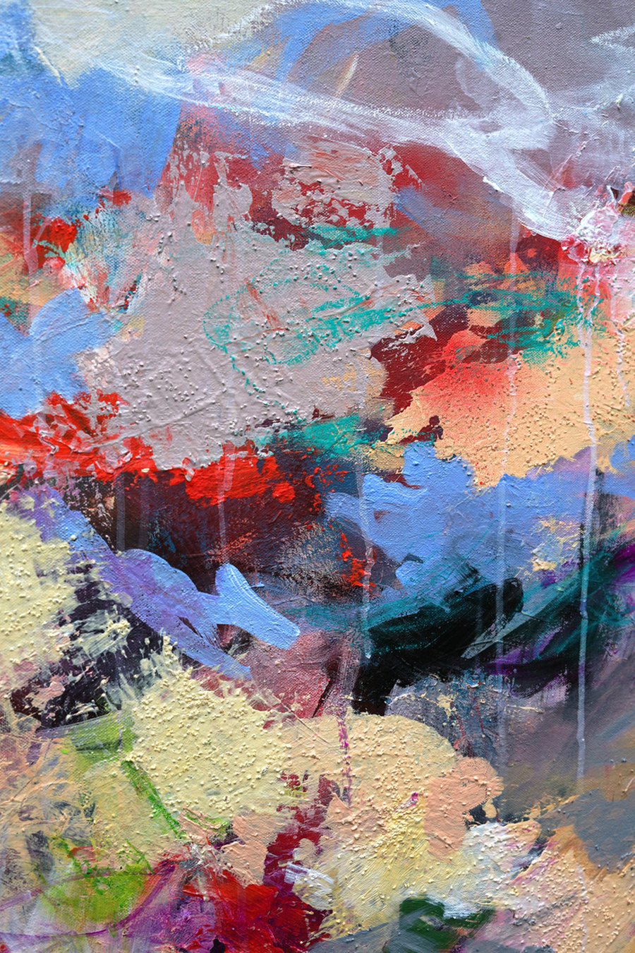 When the Last Leaves Fell 30x30" Fall Colors Abstract Expressionism on ...
