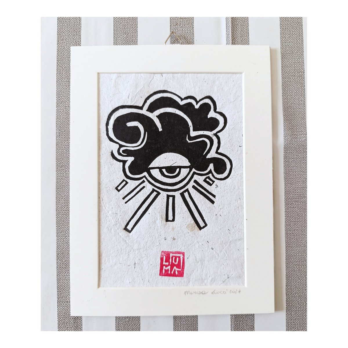 Variable times (sun) Linocut by MARISA LIUZZI | Artfinder