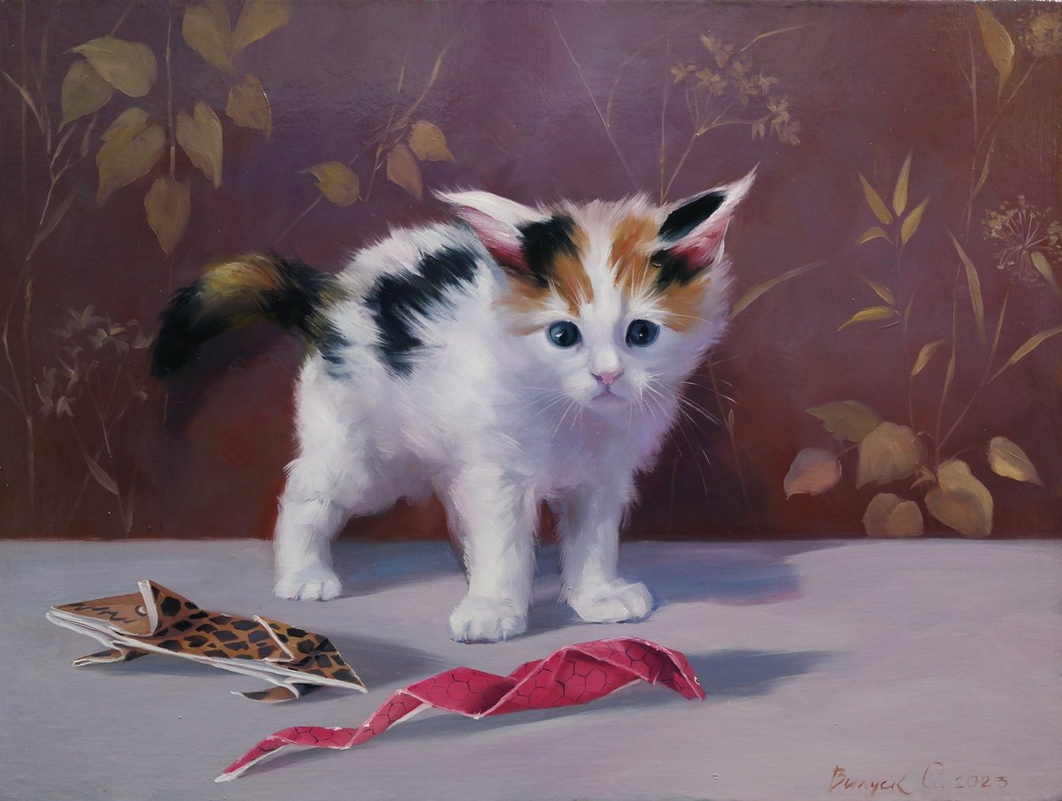 "Fighting Fear" Oil painting: Lena Vylusk