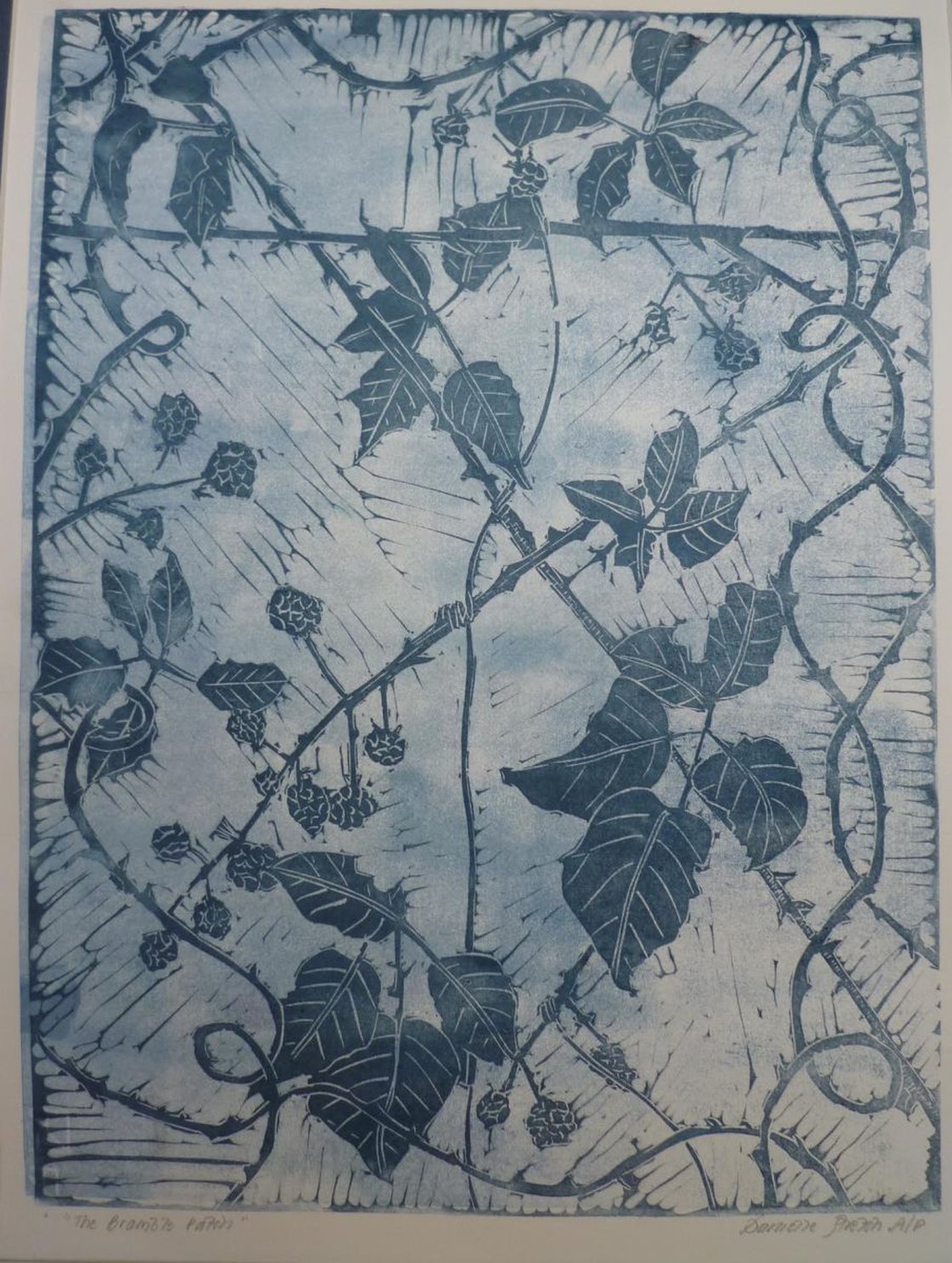 The Bramble Patch Linocut: Danielle Stretch | Artfinder