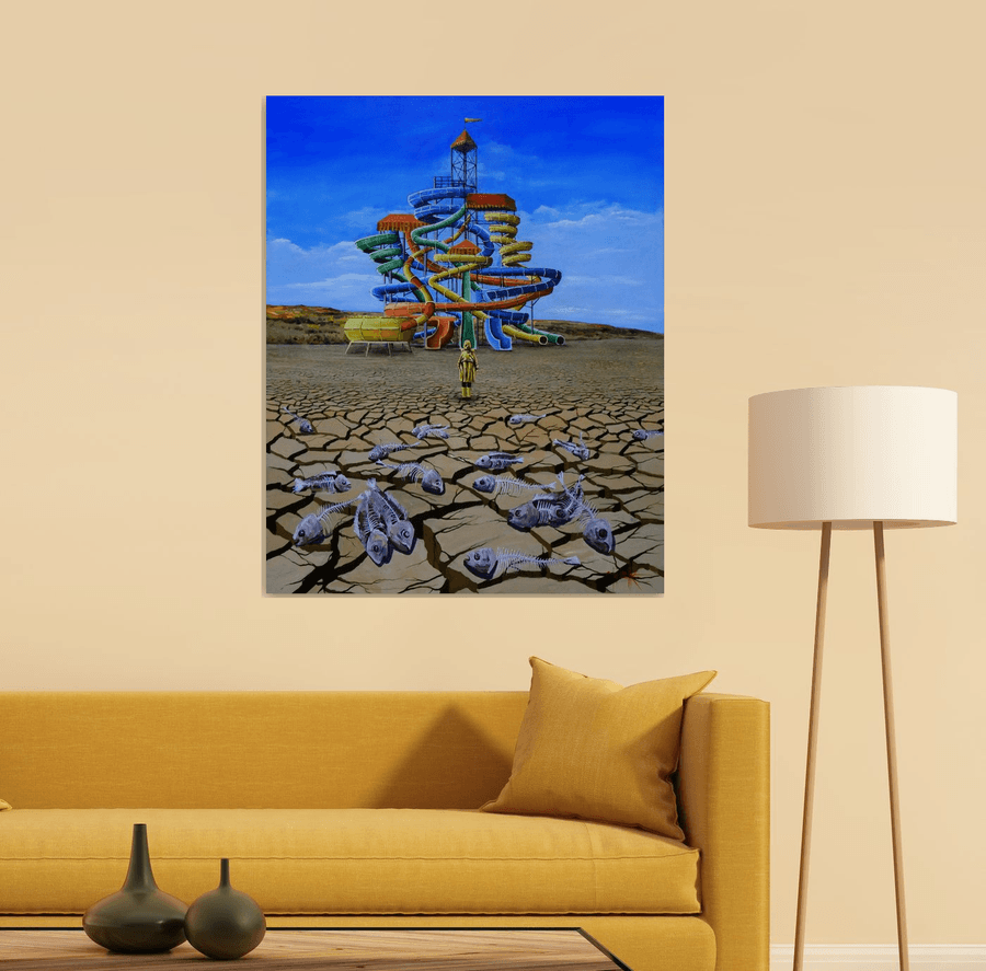 Original Acrylic Painting - "end of Fun" Acrylic on Canvas 100х80 by ...