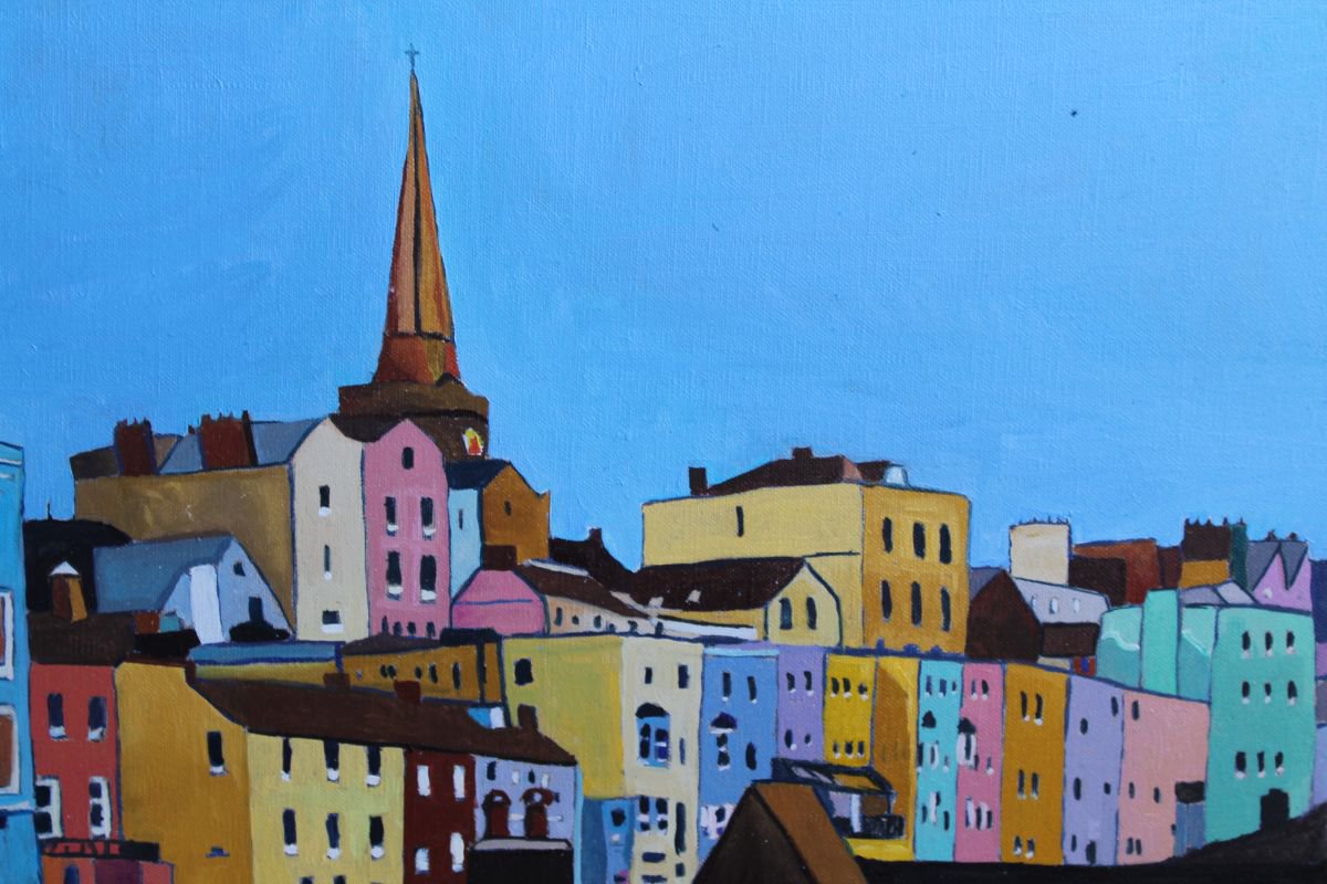 A Huddle of Tenby Houses Oil painting by Emma Cownie | Artfinder