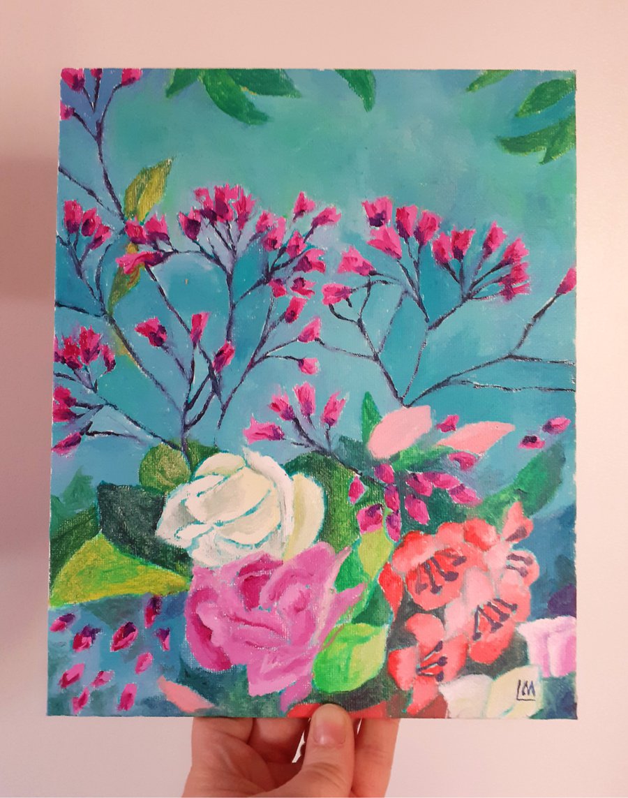 Bouquet Oil painting by Lisa Mann | Artfinder