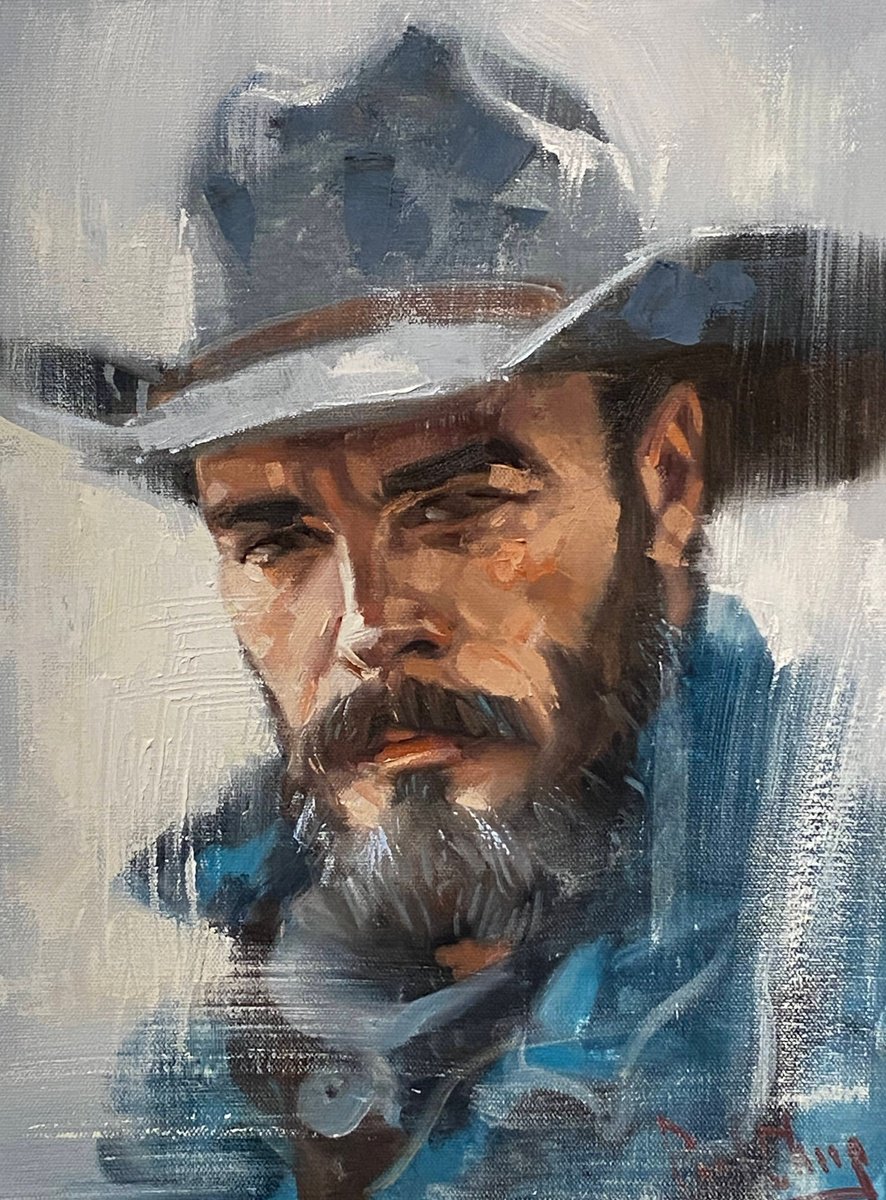 Cowboy No.54 Oil painting: Paul Cheng | Artfinder