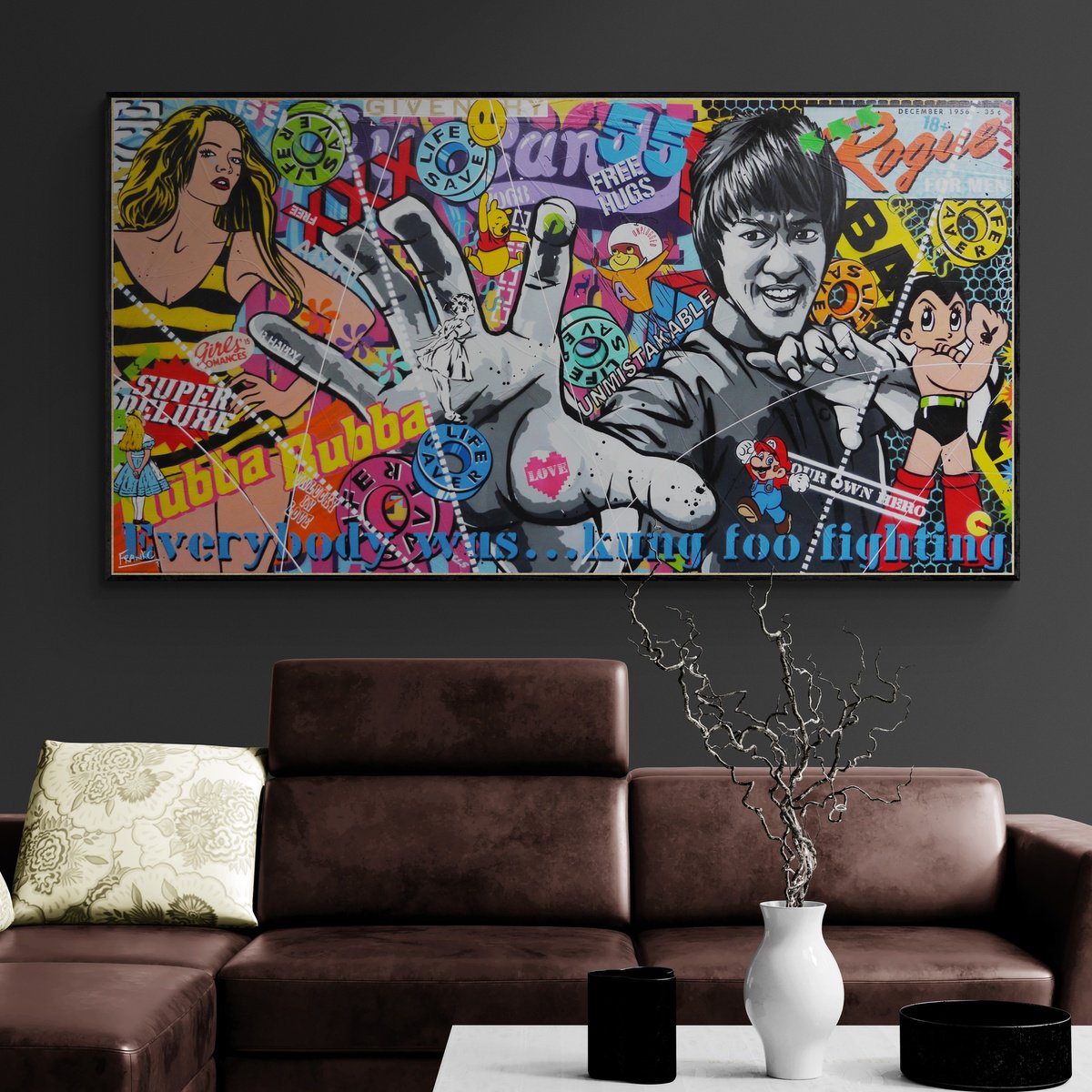 Bruce Kung Fu Mixed-media painting: Franko | Artfinder